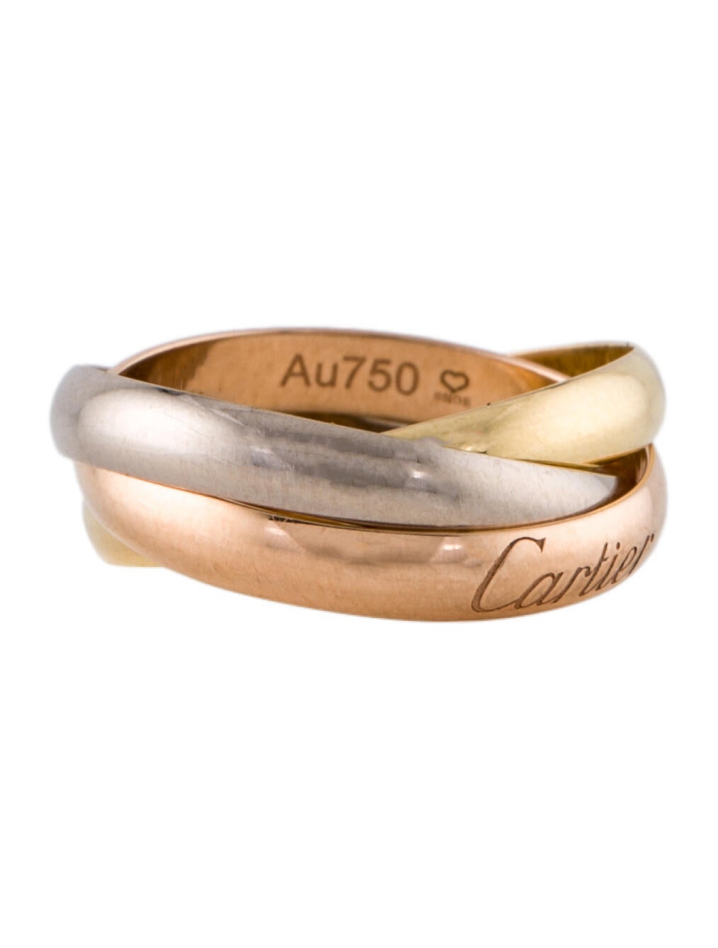 Cartier Small Trinity Ring - 18K Yellow Gold Rolling Ring, Rings ...