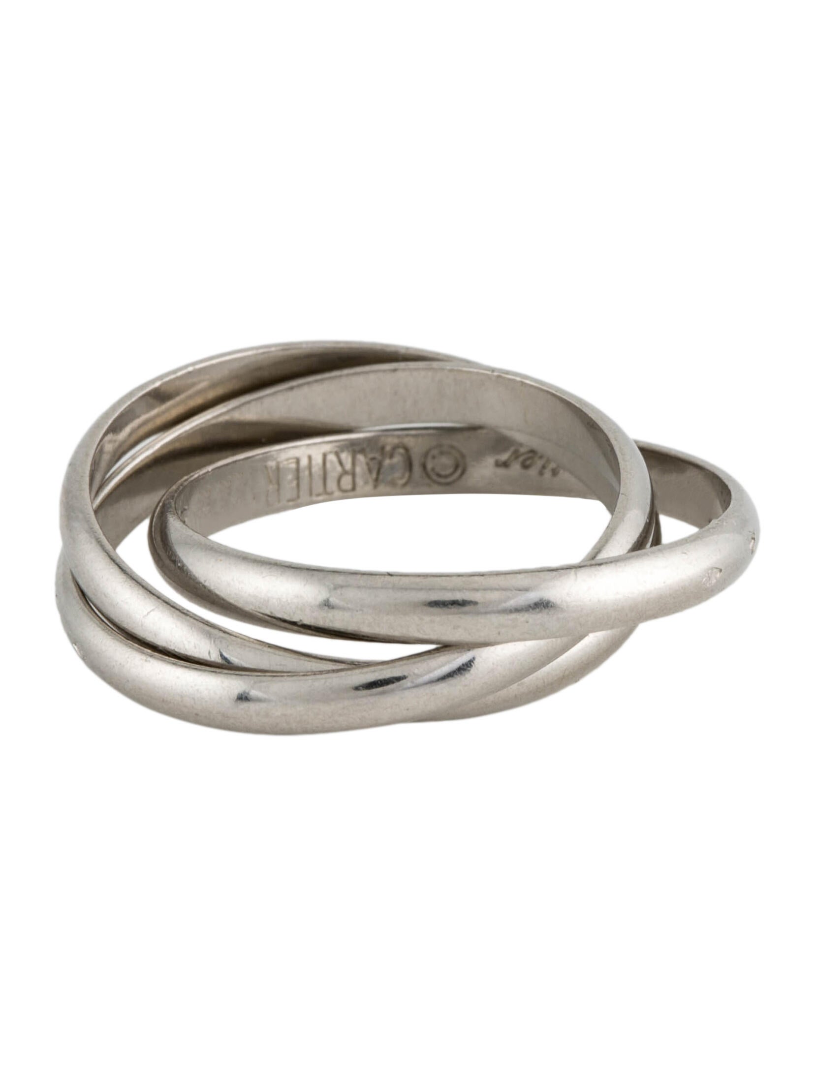 Cartier Vintage Small Trinity Ring - 950 Platinum Rolling Ring, Rings ...