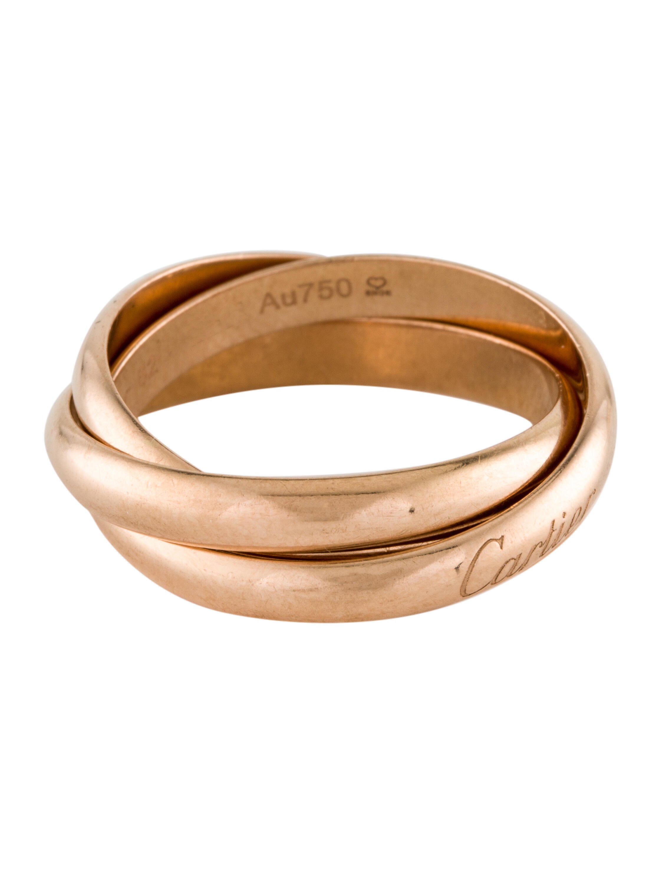 Cartier Trinity Ring - 18K Rose Gold Rolling Ring, Rings - CRT87122 ...