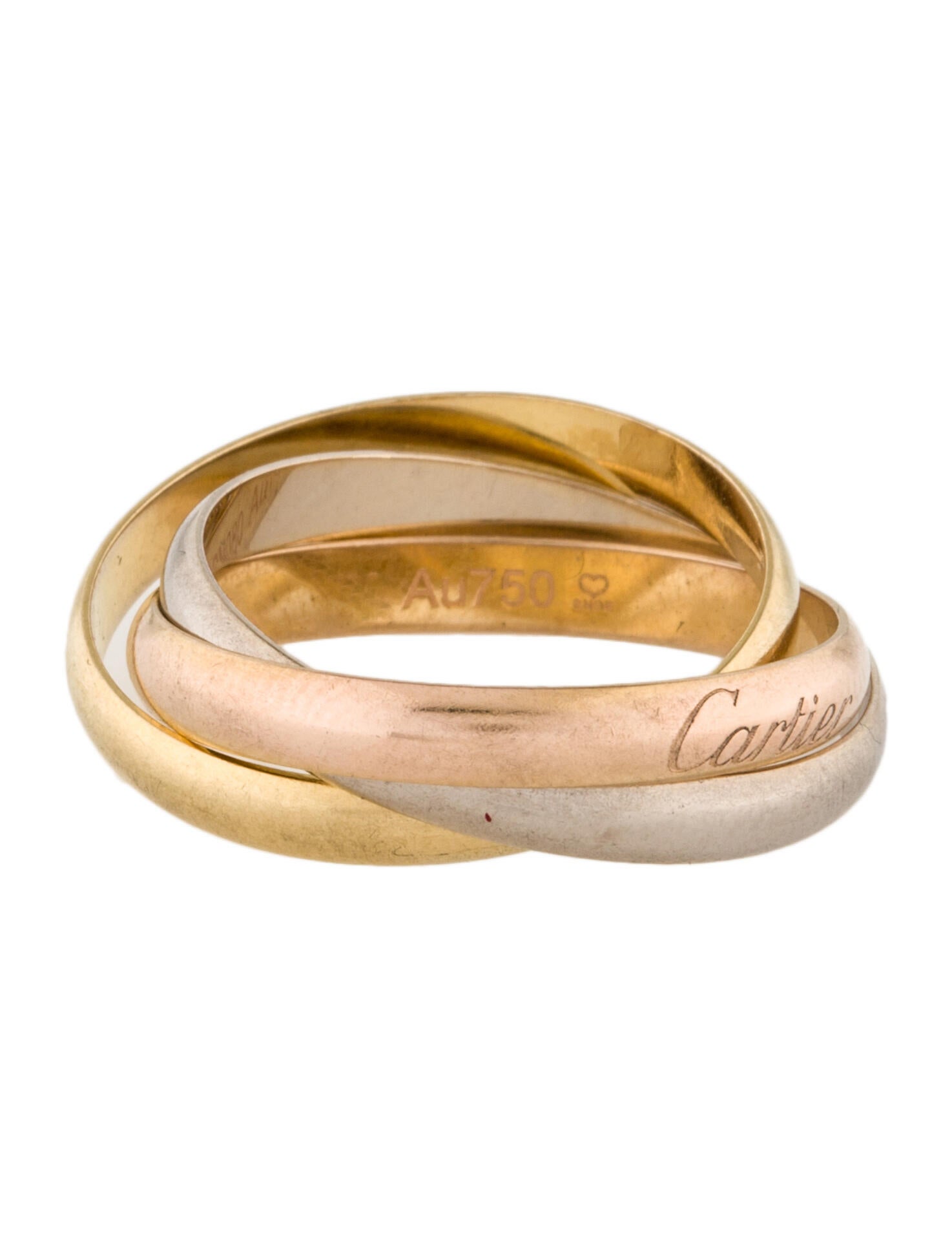 Cartier Small Trinity Ring - 18K Yellow Gold Rolling Ring, Rings ...