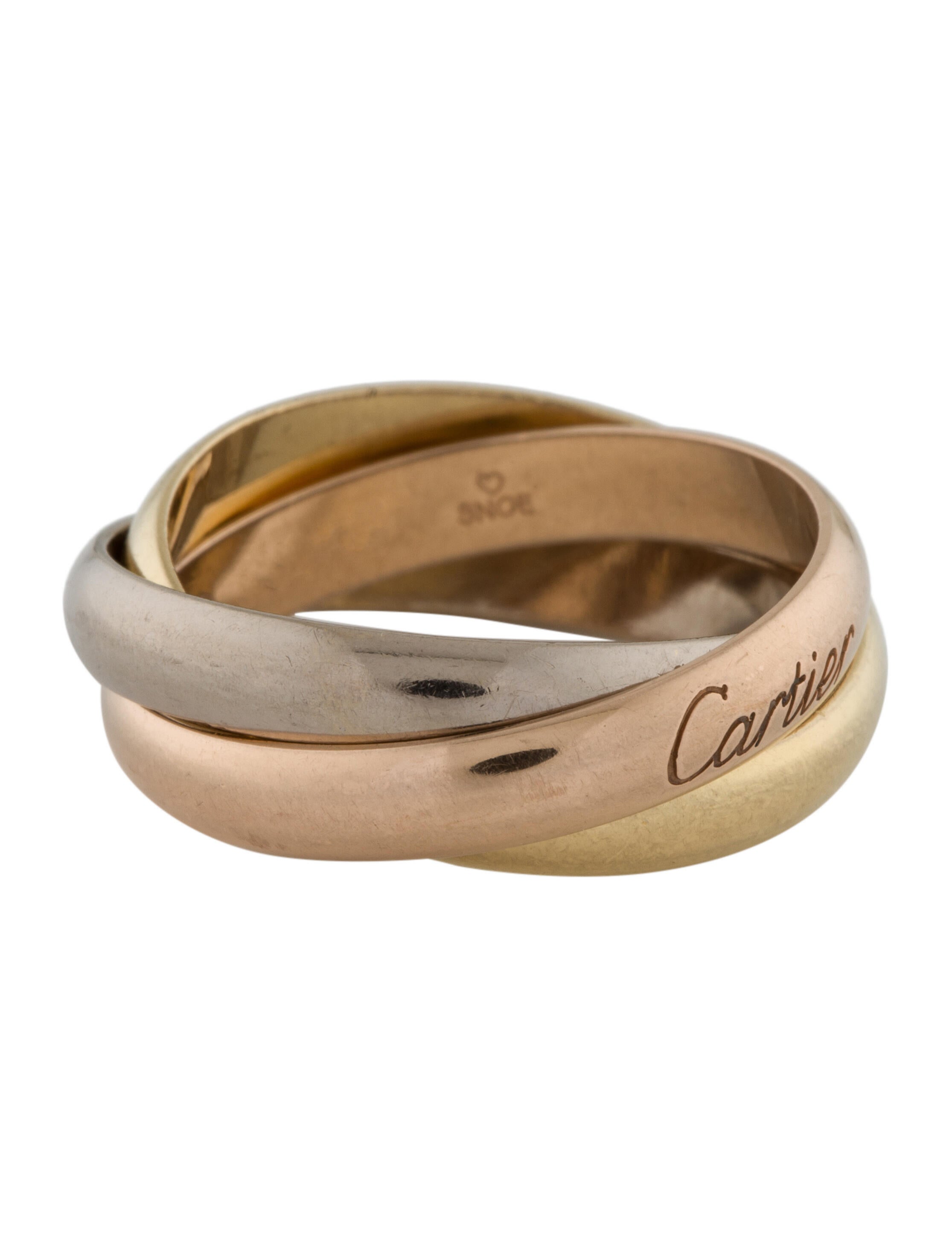 Cartier Classic Trinity Ring - 18K Yellow Gold Rolling Ring, Rings ...