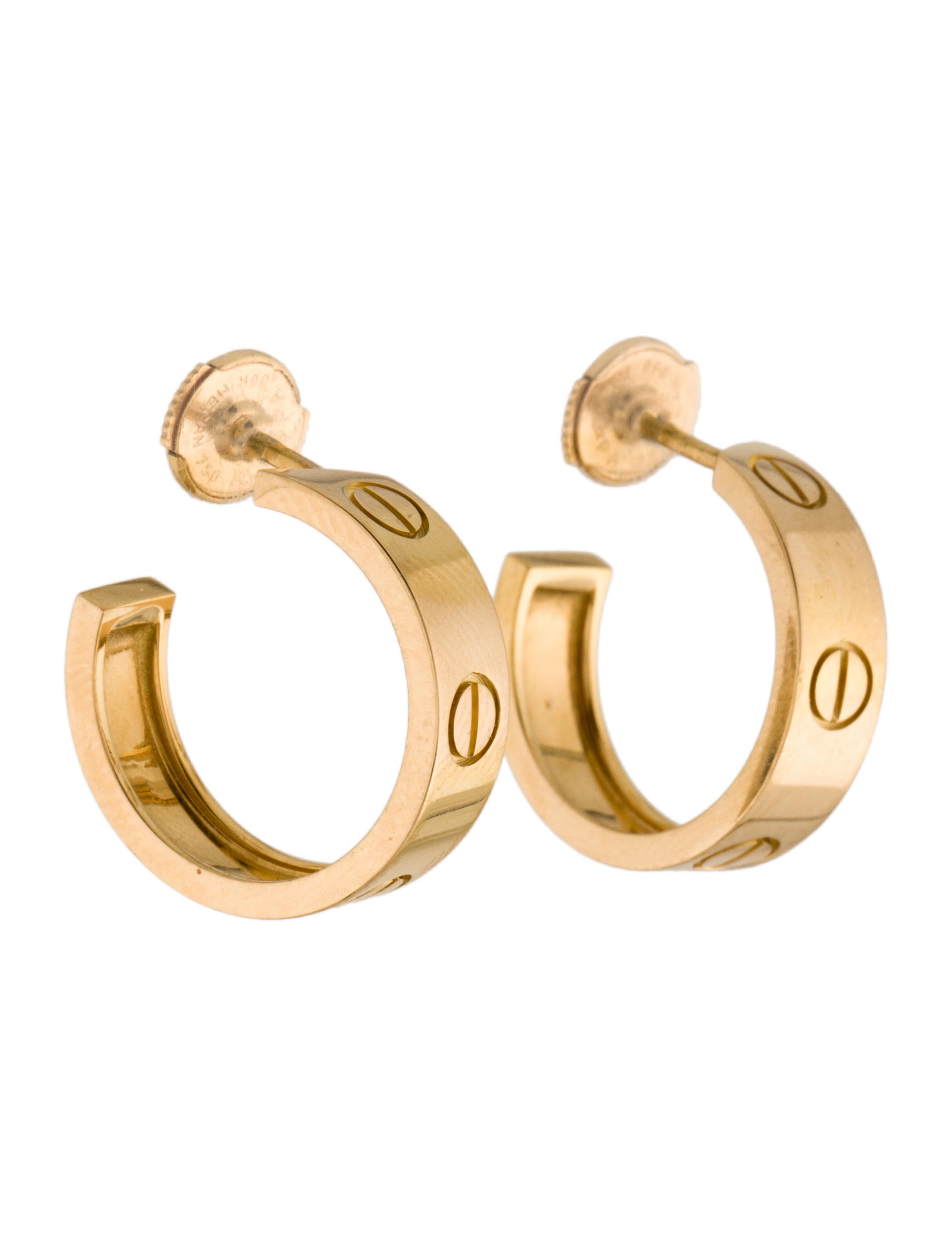 Cartier LOVE Earrings - 18K Yellow Gold Hoop, Earrings - CRT87831 | The ...