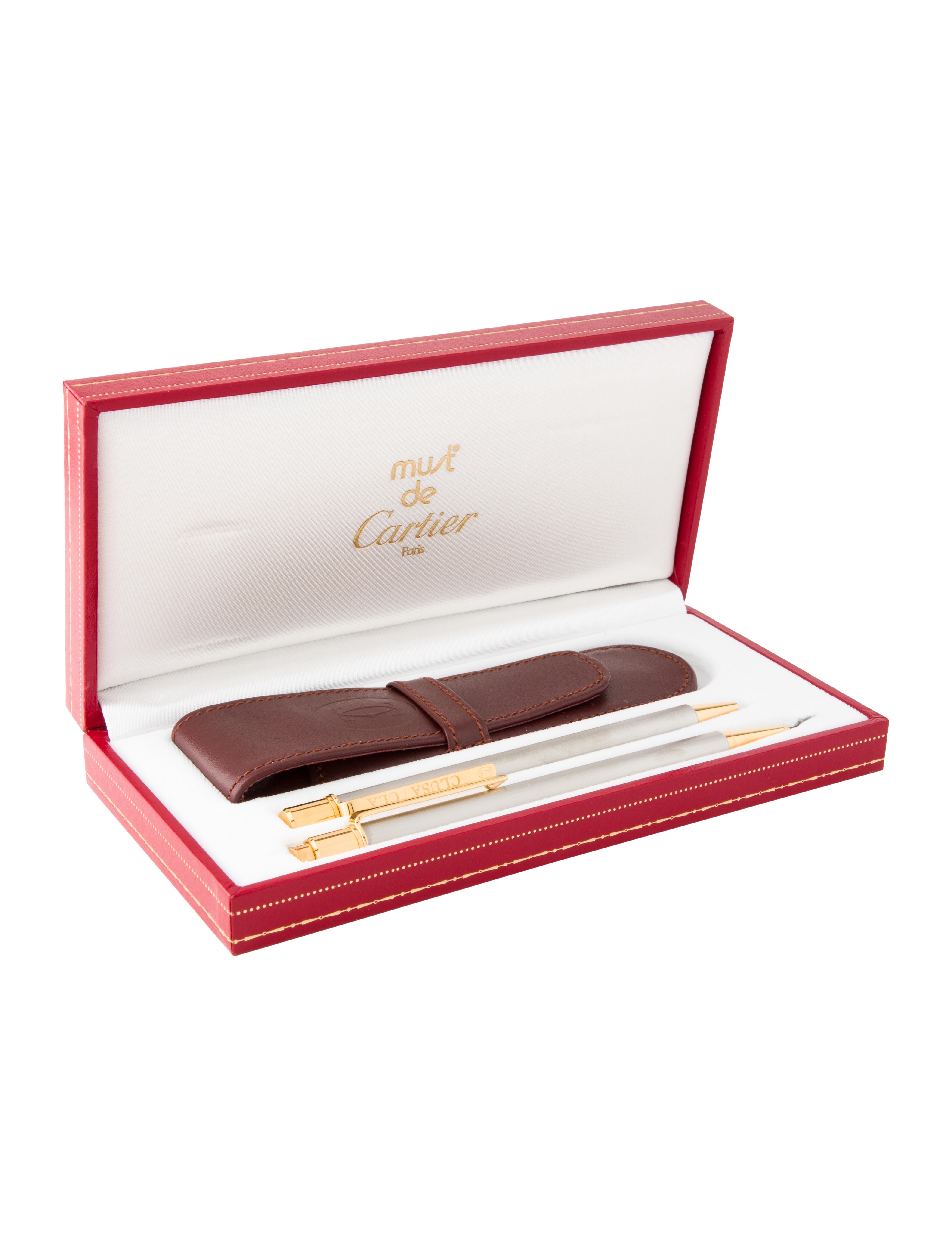 Cartier Must de Cartier Mechanical Pencil & Ballpoint Pen Set ...