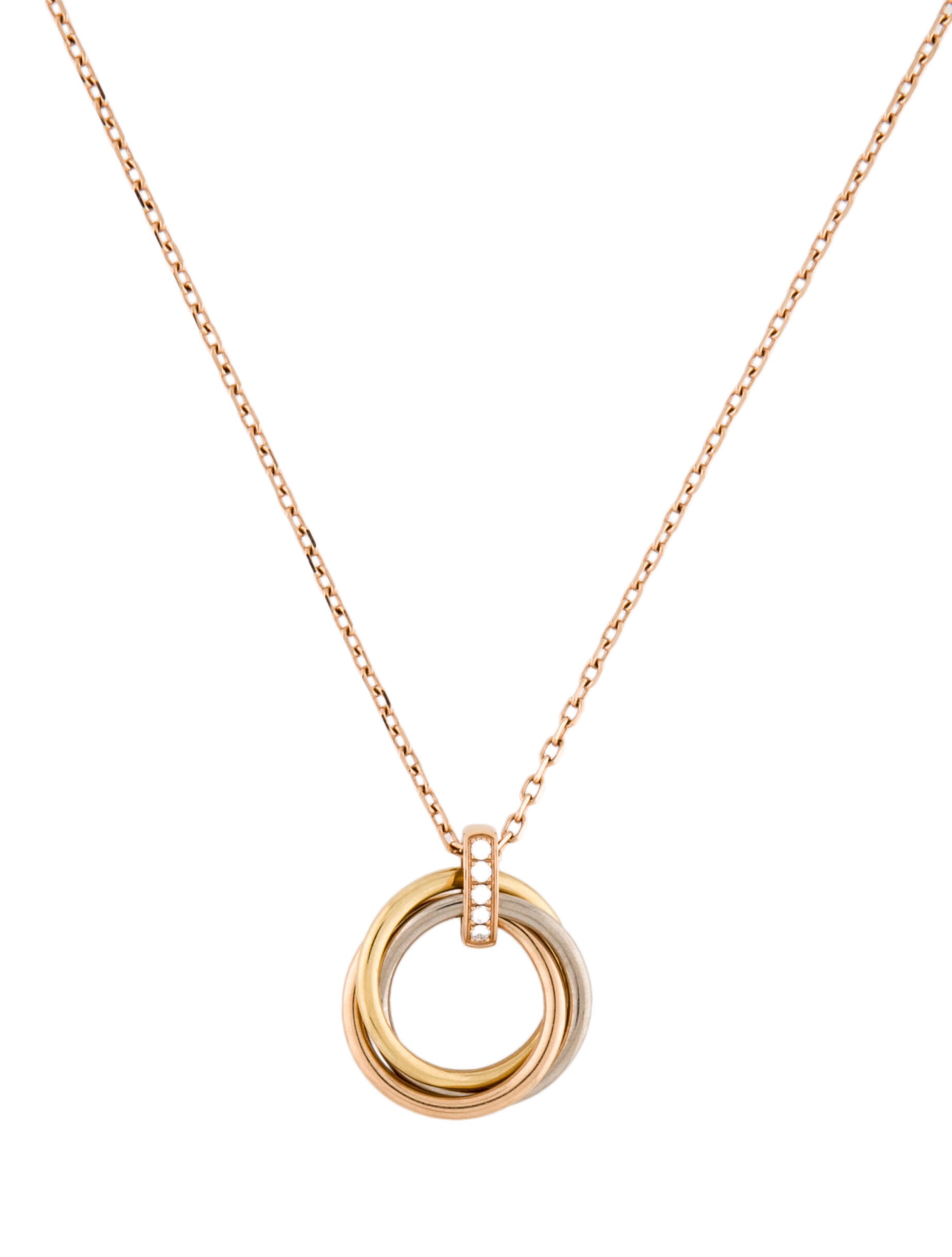 Cartier Trinity Pendant Necklace - 18K Yellow Gold Pendant Necklace ...