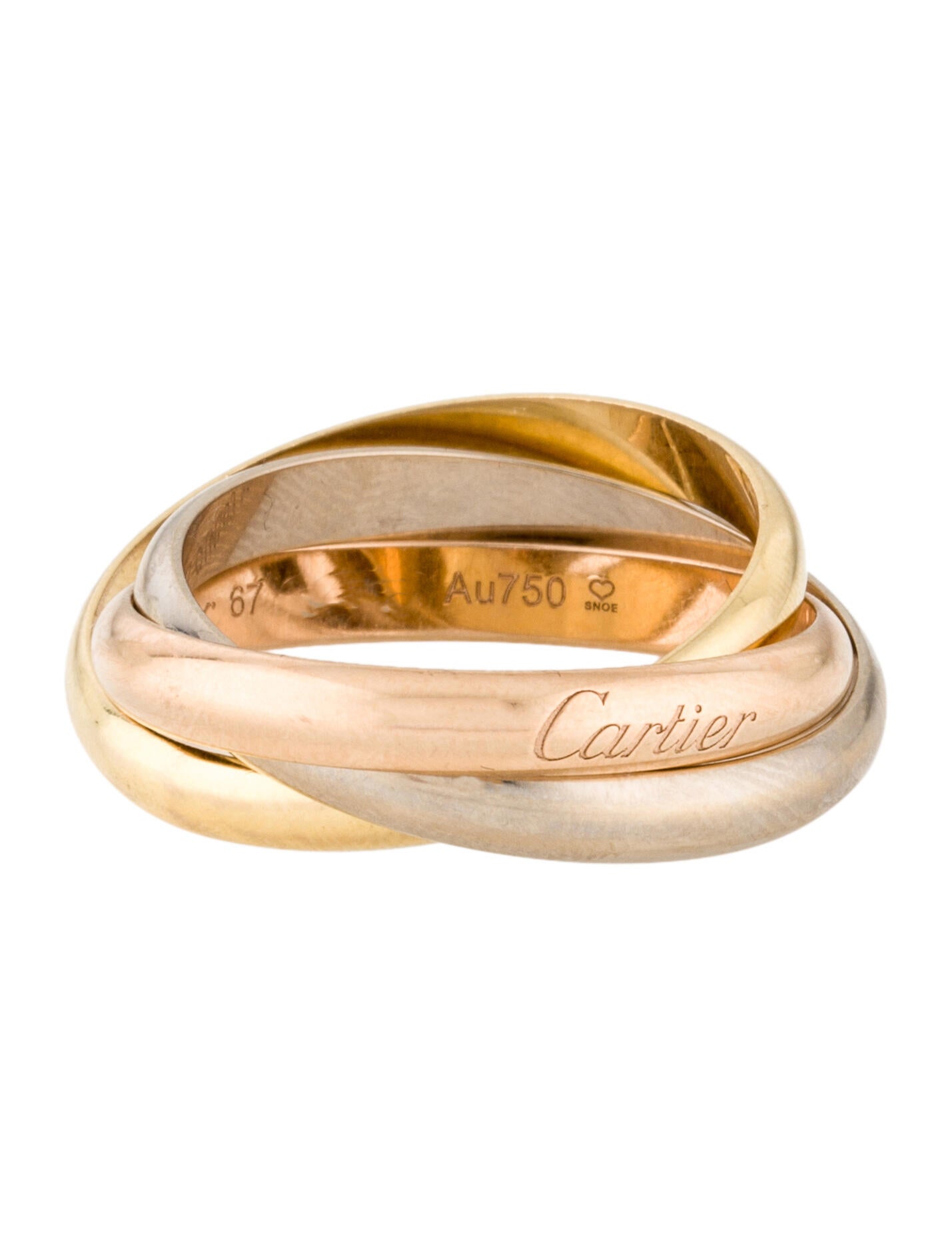 Cartier Classic Trinity Ring - 18K Yellow Gold Rolling Ring, Rings ...