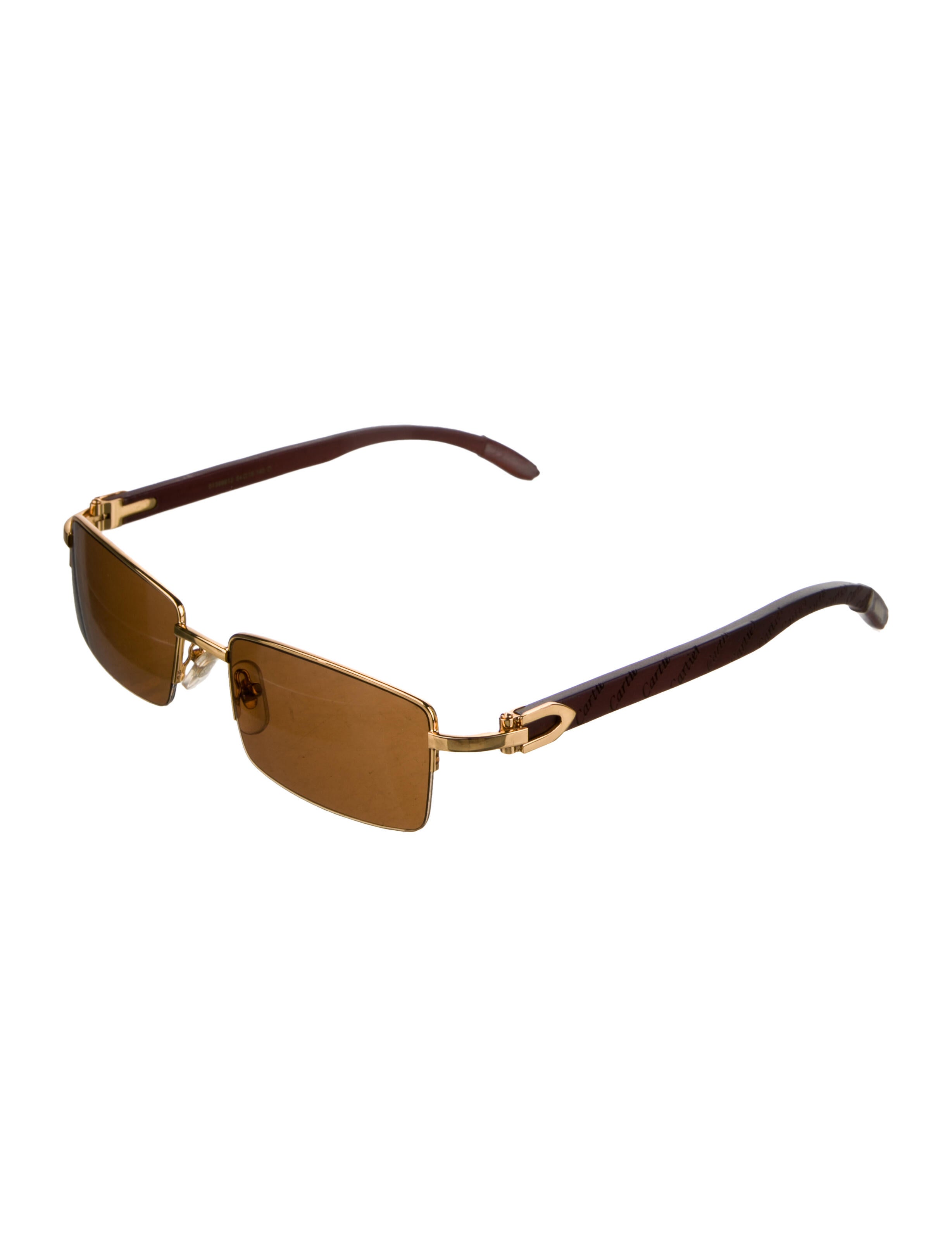 Cartier Square Tinted Sunglasses - Brown Sunglasses, Accessories ...