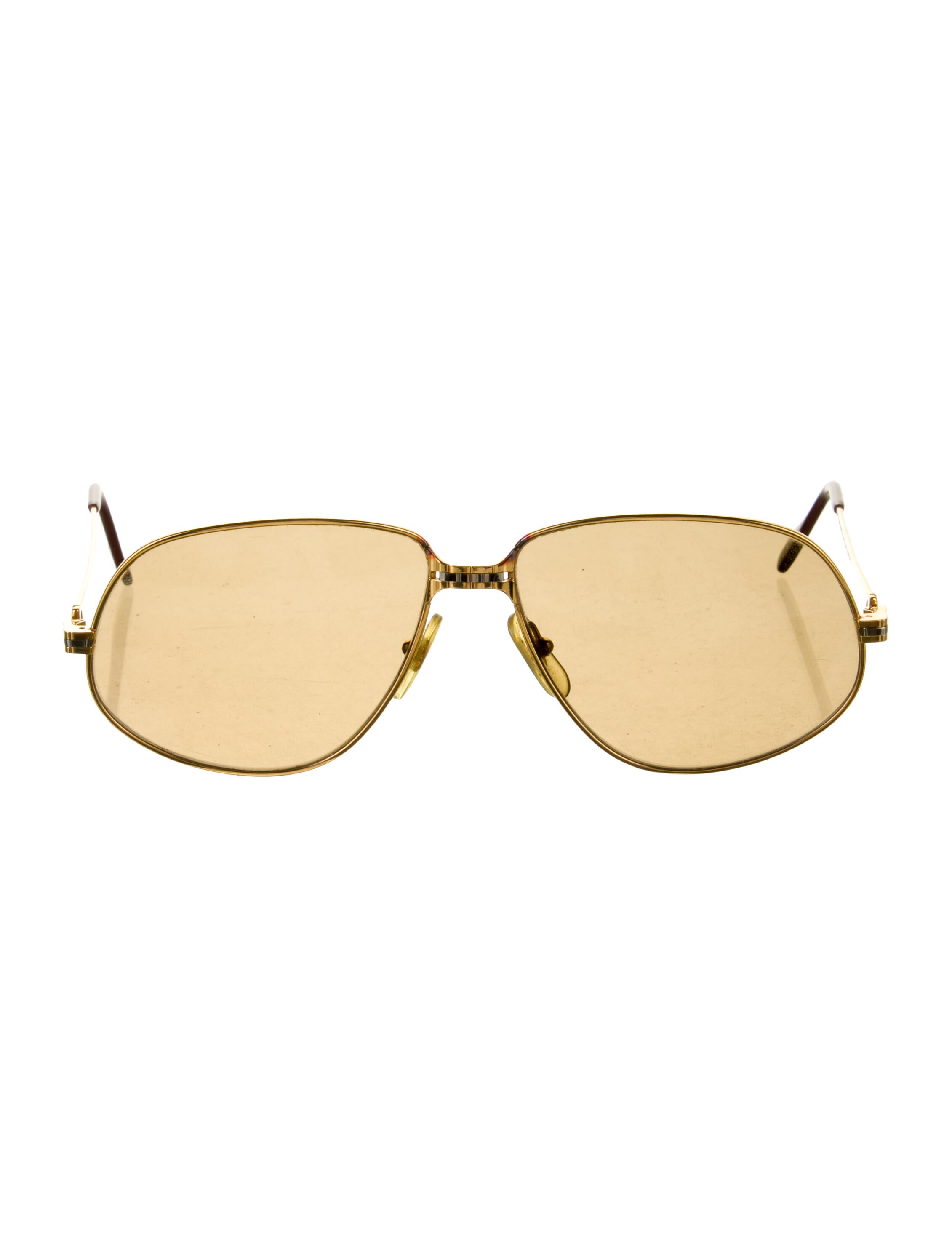 Cartier Aviator Tinted Sunglasses - Gold Sunglasses, Accessories ...