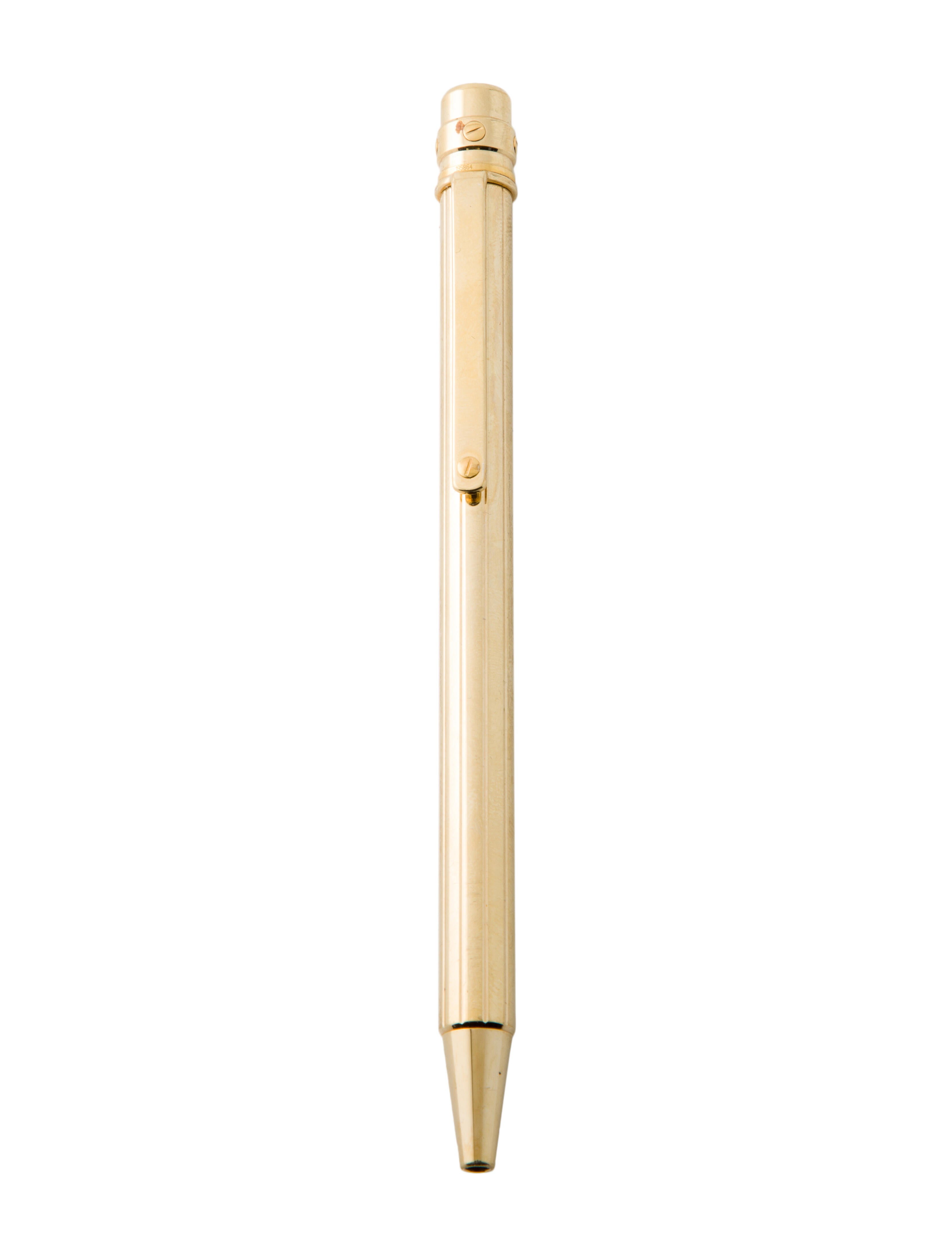 Cartier Santos de Cartier Ballpoint Pen - Gold Books, Stationery & Pens ...