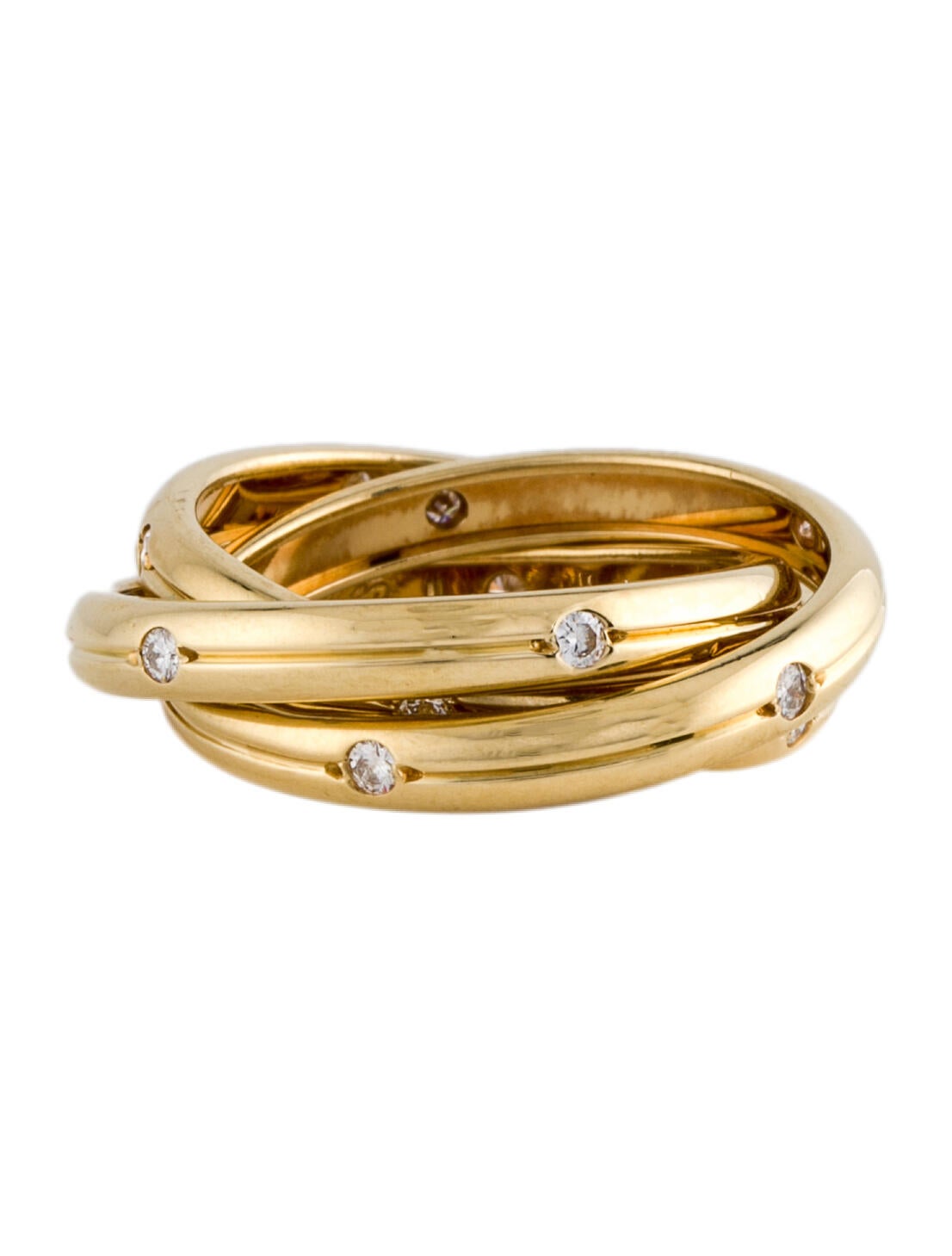 Cartier Vintage Constellation Trinity Ring - 18K Yellow Gold Rolling ...