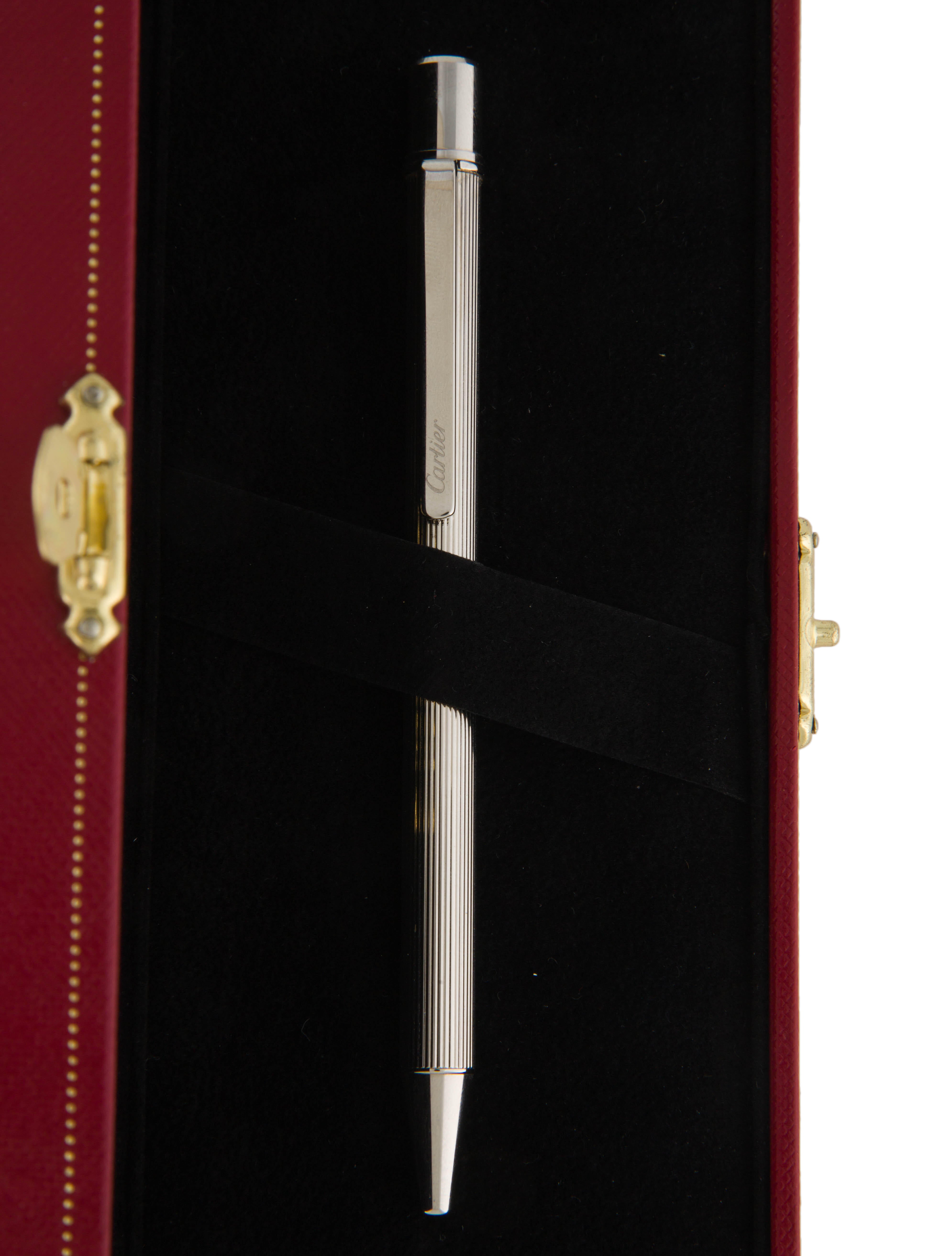 Cartier Must De Cartier II Ballpoint Pen - Silver Books, Stationery ...