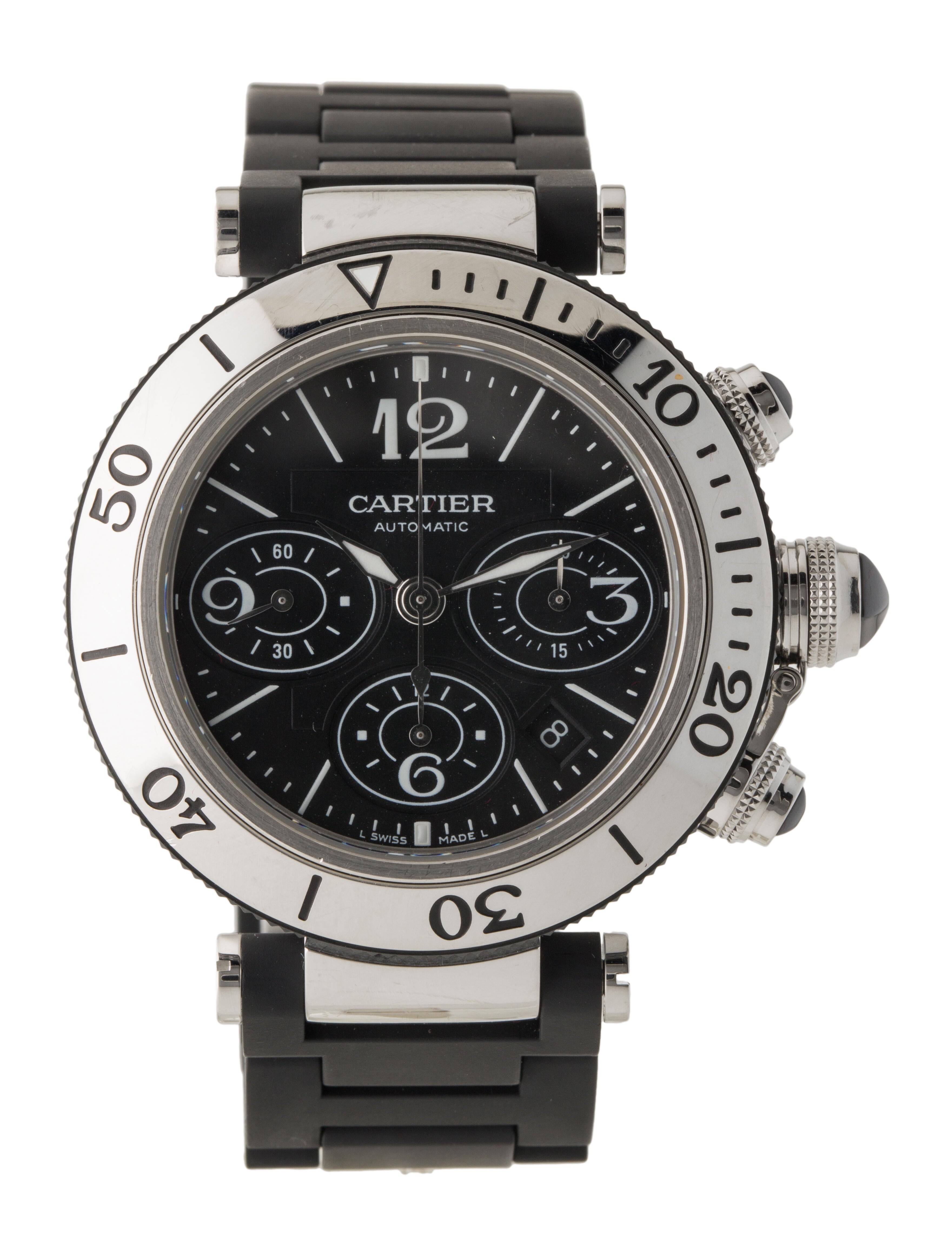 Cartier Pasha Seatimer Watch - 2790 / W31080M7 | The RealReal