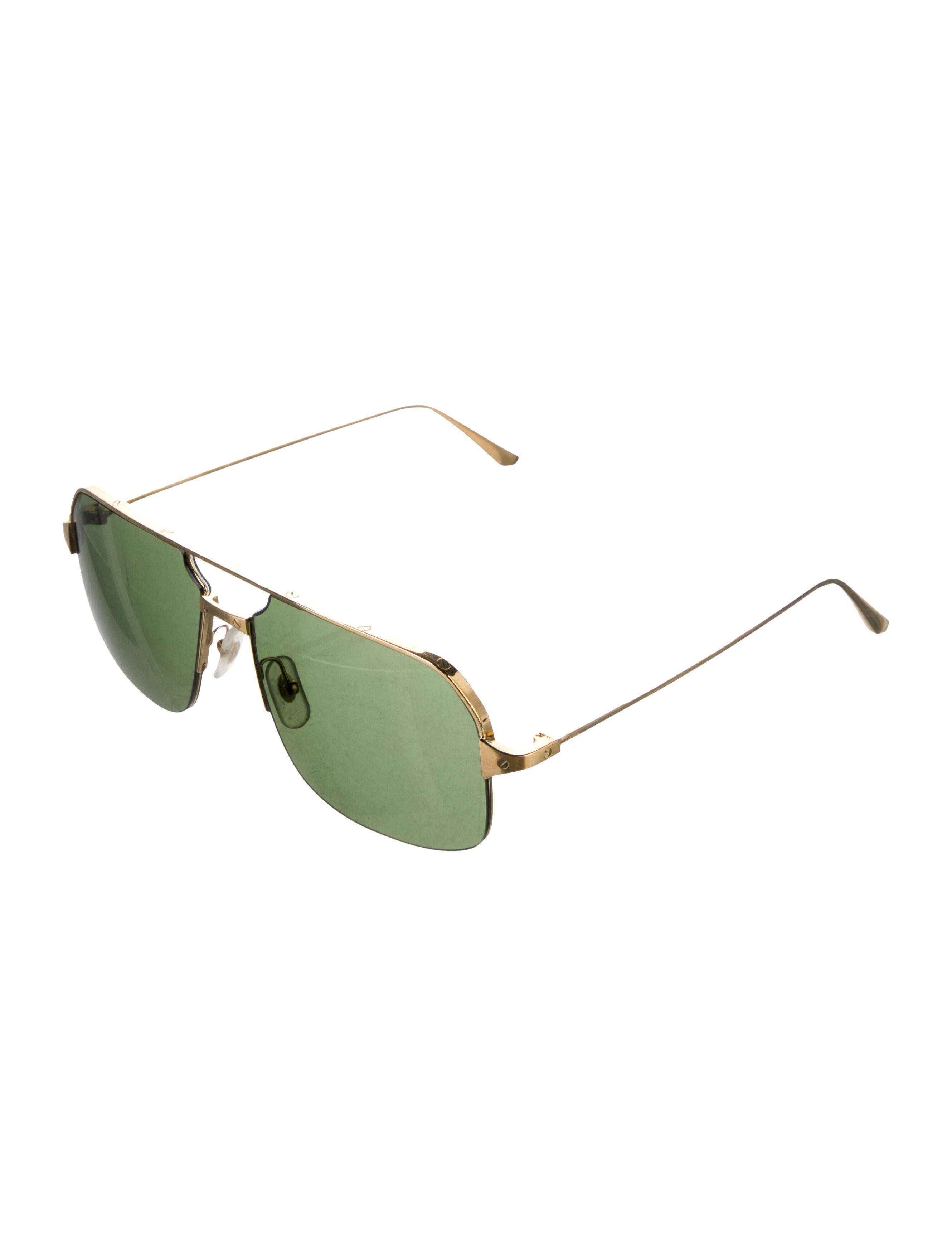 Cartier Aviator Tinted Sunglasses Gold Sunglasses Accessories Crt92965 The Realreal