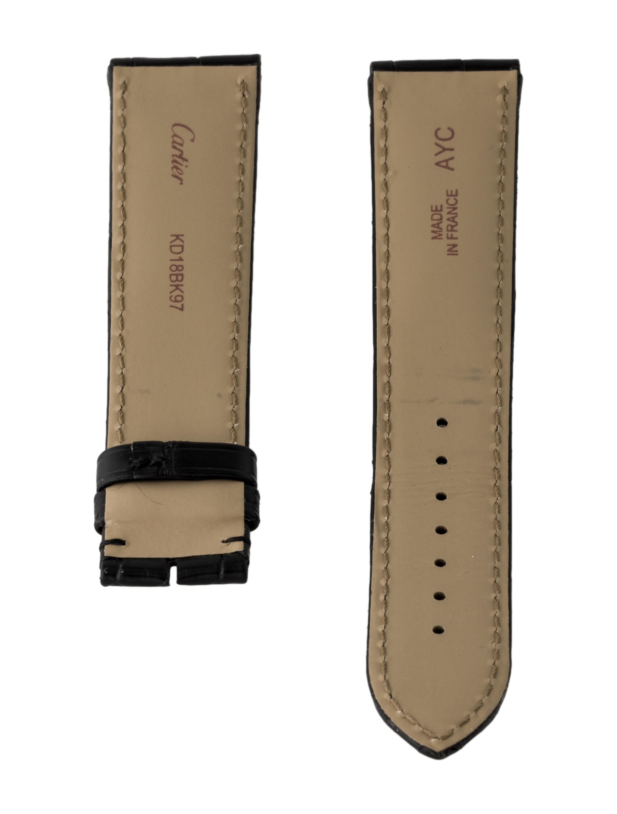 Cartier 21mm Alligator Watch Strap - Black - CRT93072 | The RealReal