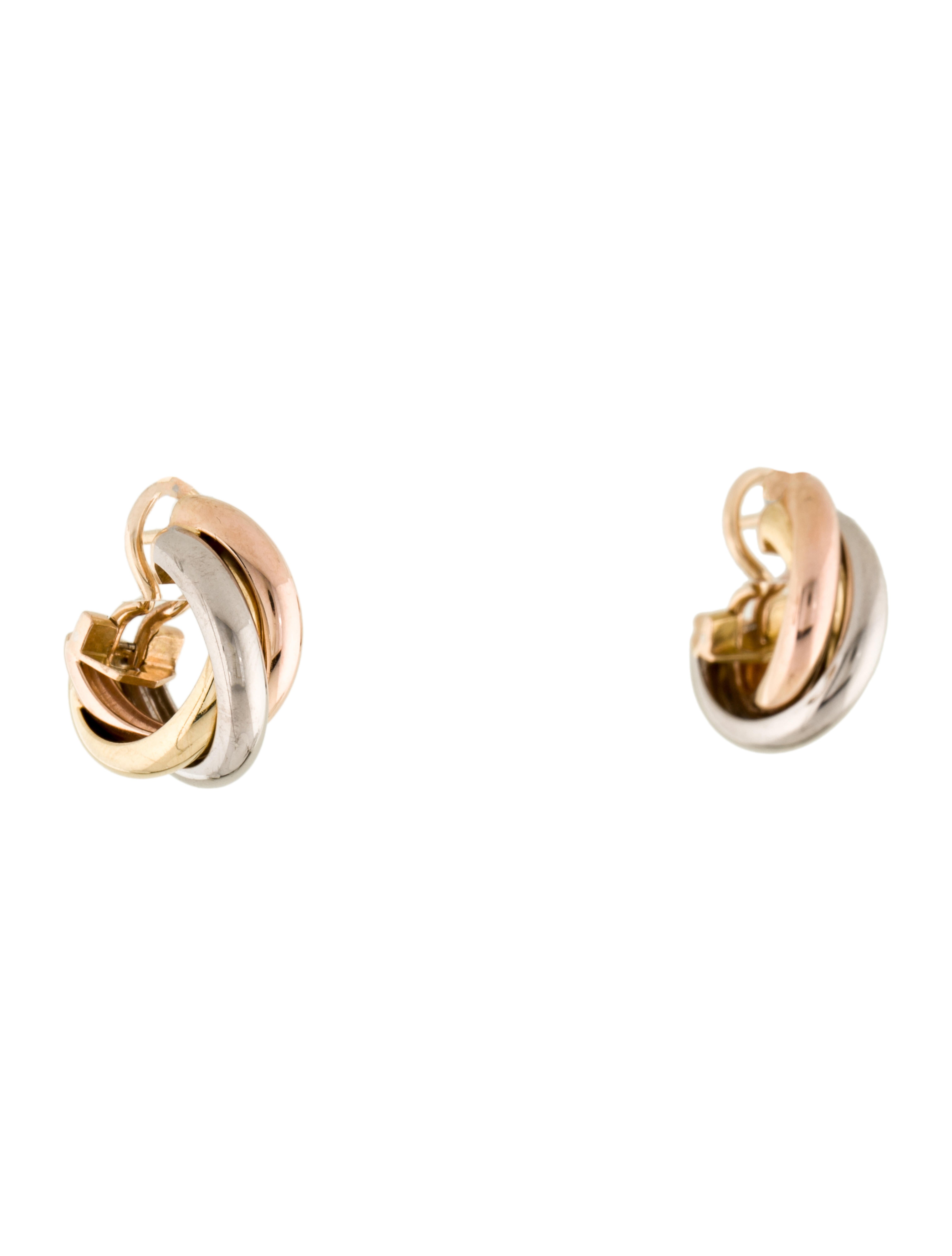 Cartier Trinity Earrings - 18K Yellow Gold Hoop, Earrings - CRT96301 ...