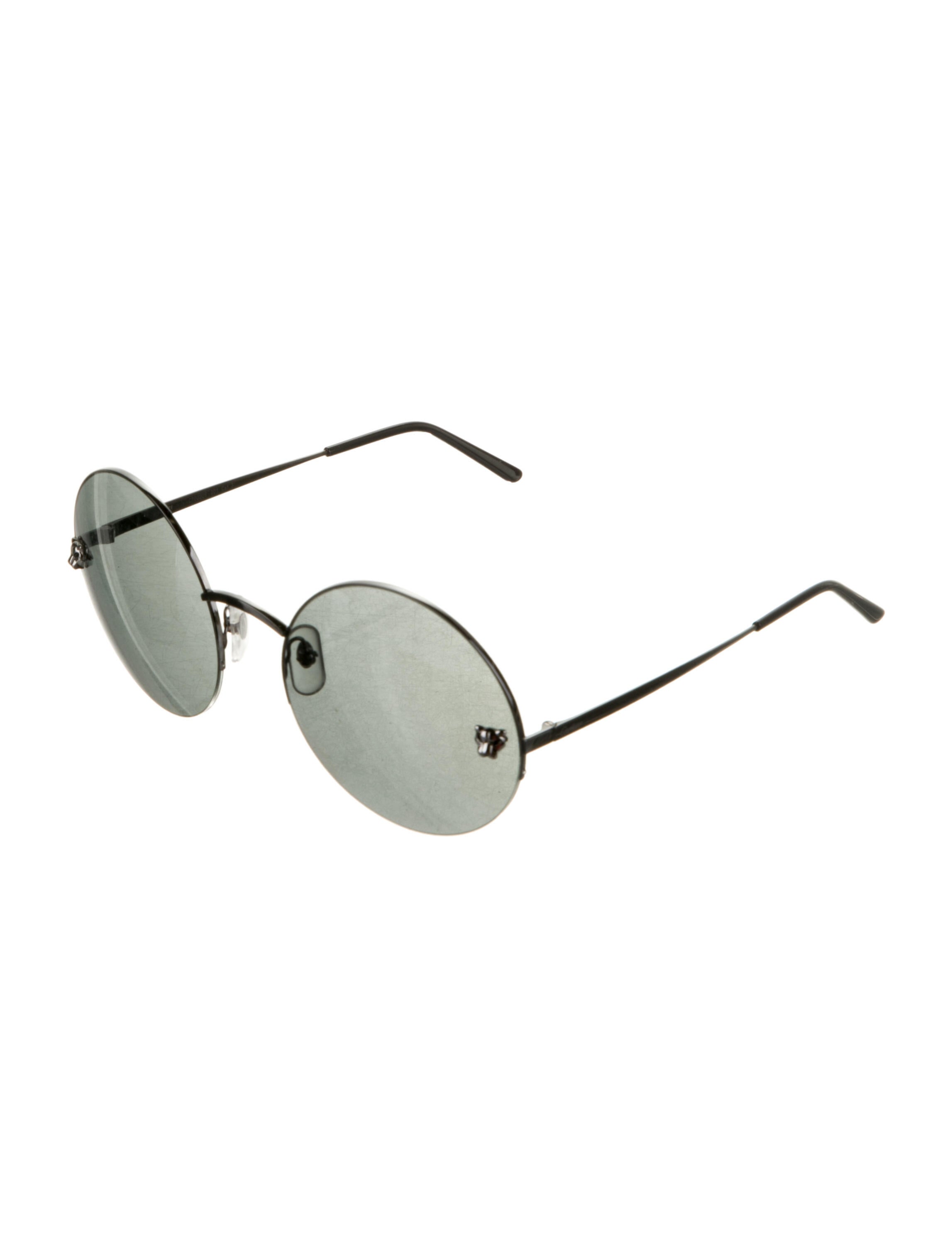 Cartier Round Tinted Sunglasses - Black Sunglasses, Accessories ...