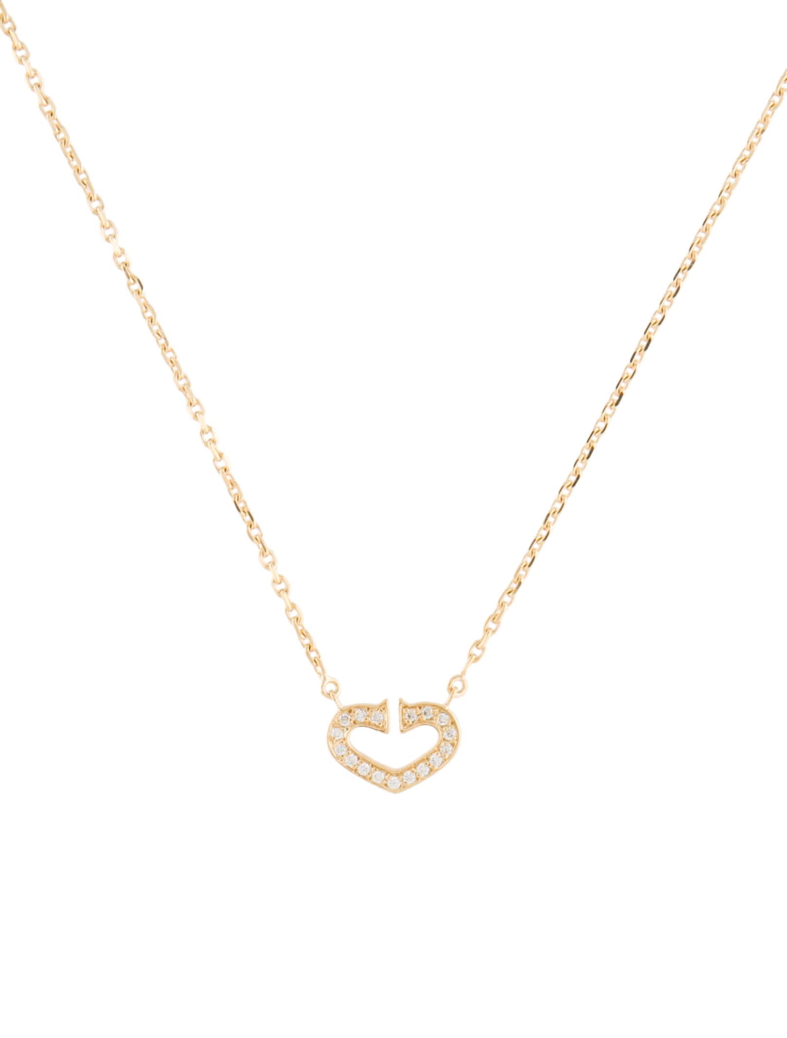 Cartier C Heart of Cartier Symbols Necklace - 18K Yellow Gold Pendant ...