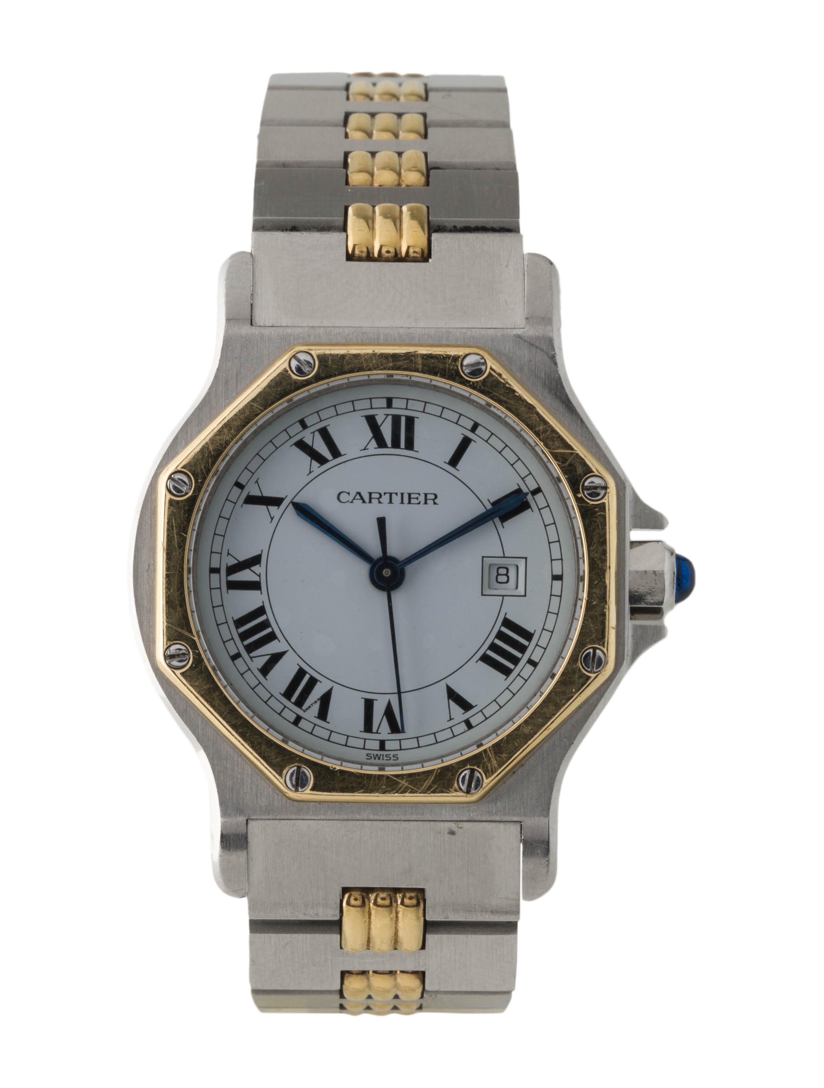 Cartier Santos Octagon Watch - 2966 | The RealReal