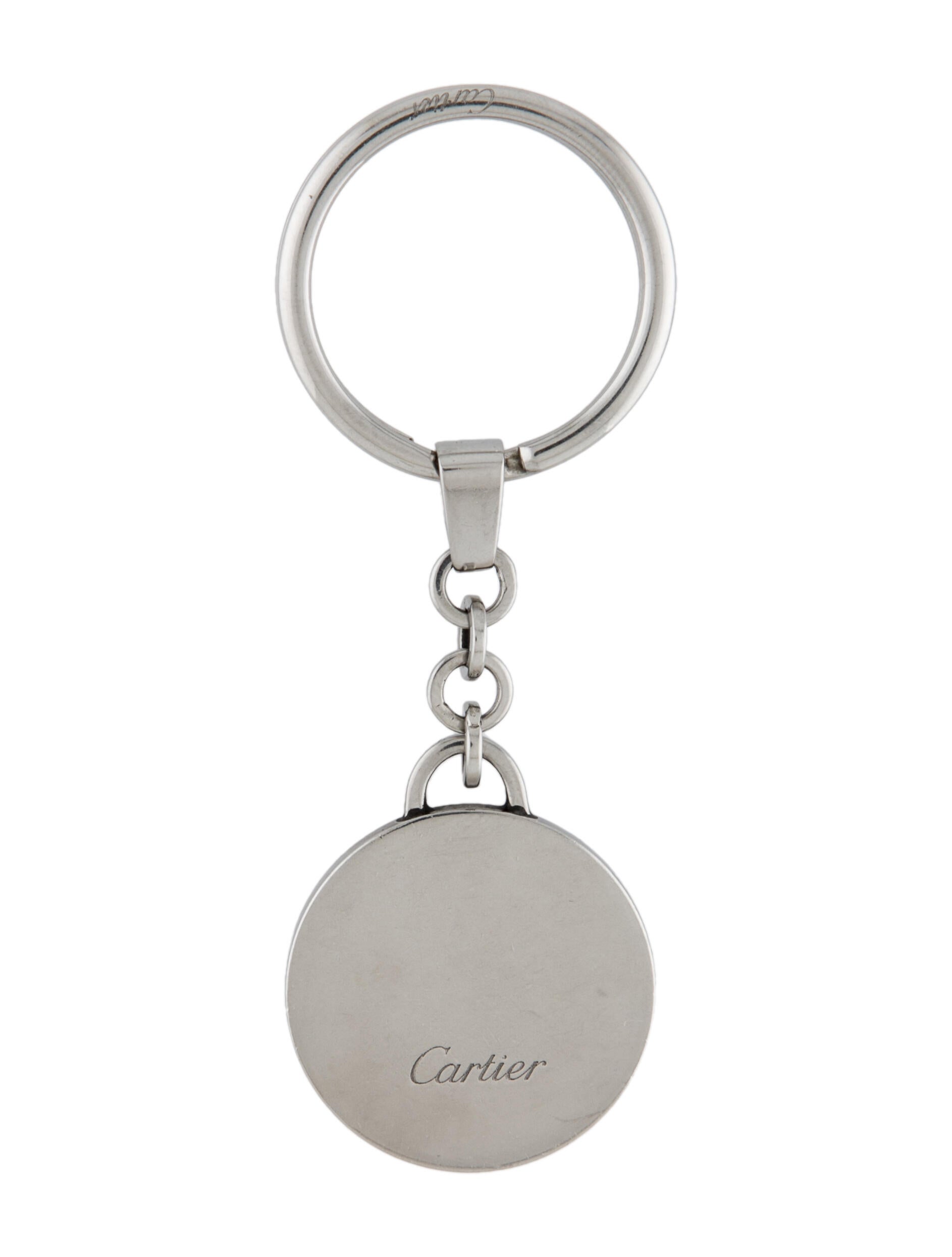 Cartier Metal Rotating Logo Keychain - Silver Keychains, Accessories ...