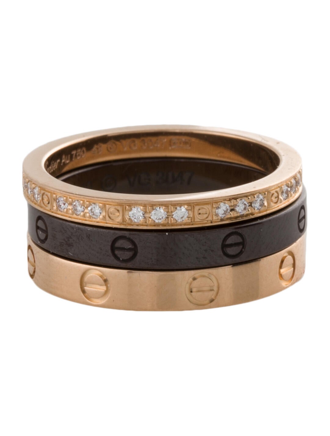 Cartier LOVE Ring Set - 18K Rose Gold Band, Rings - CRT99625 | The RealReal