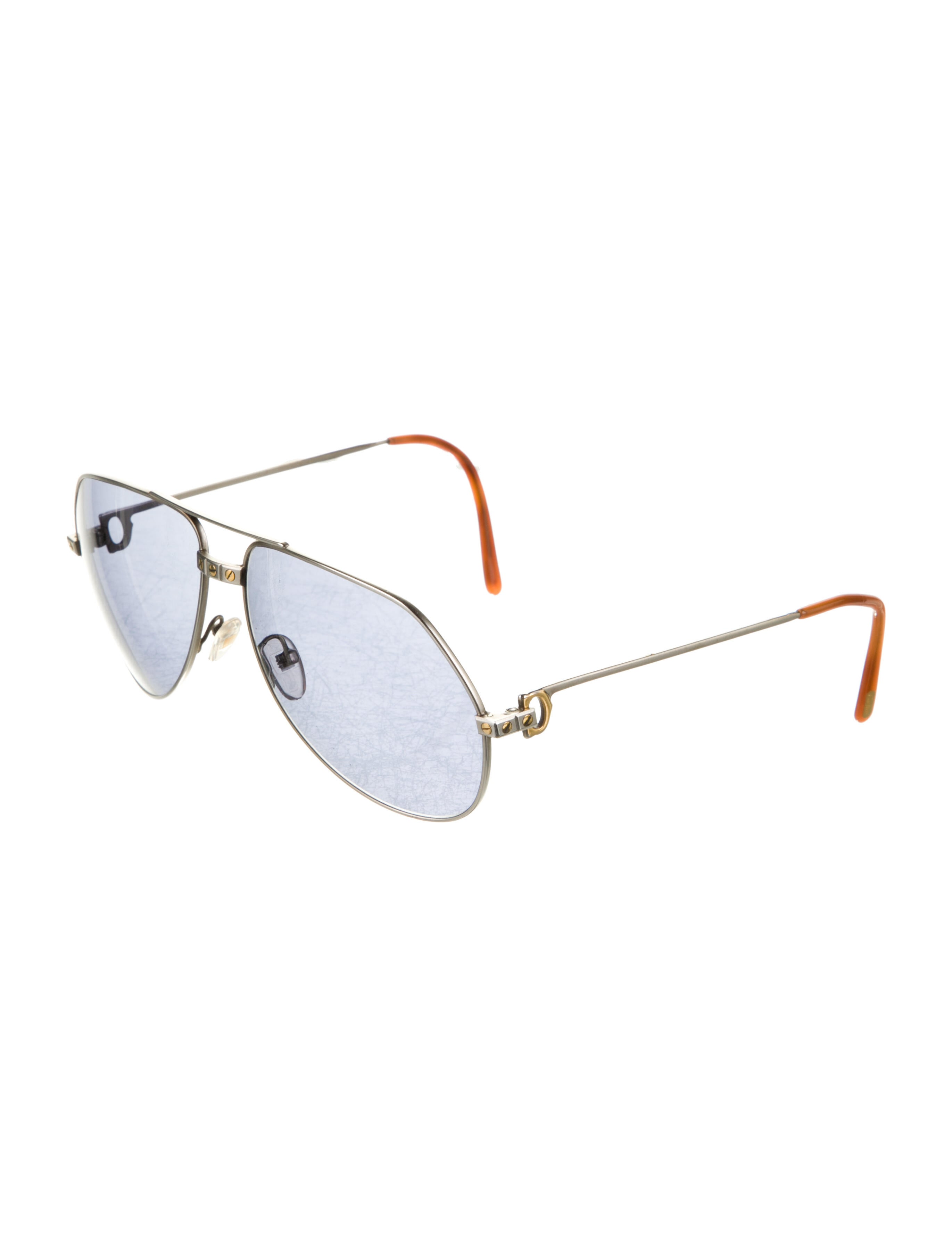 Cartier Aviator Tinted Sunglasses - Silver Sunglasses, Accessories ...