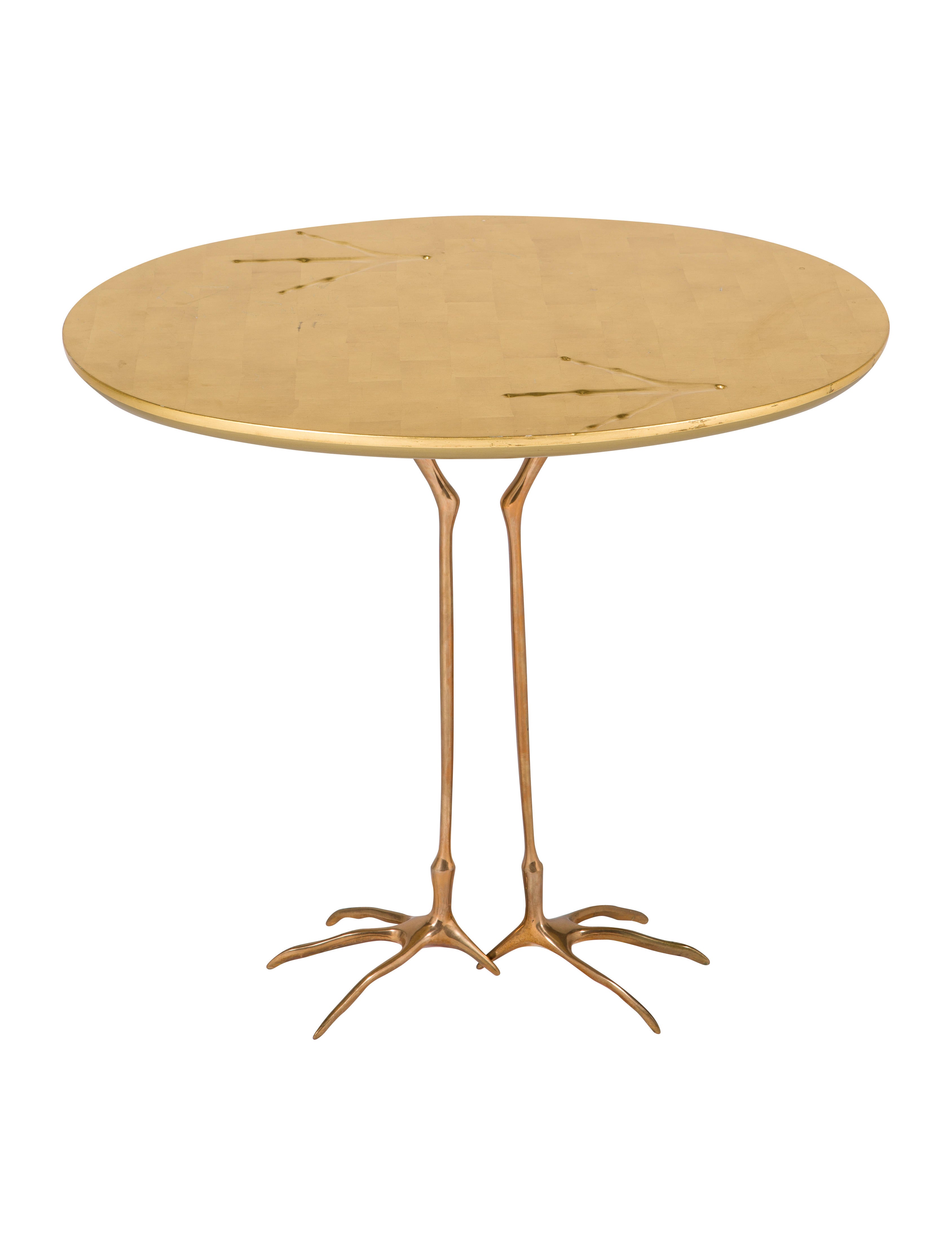 Cassina Meret Oppenheim Traccia Table - Gold Tables, Furniture ...