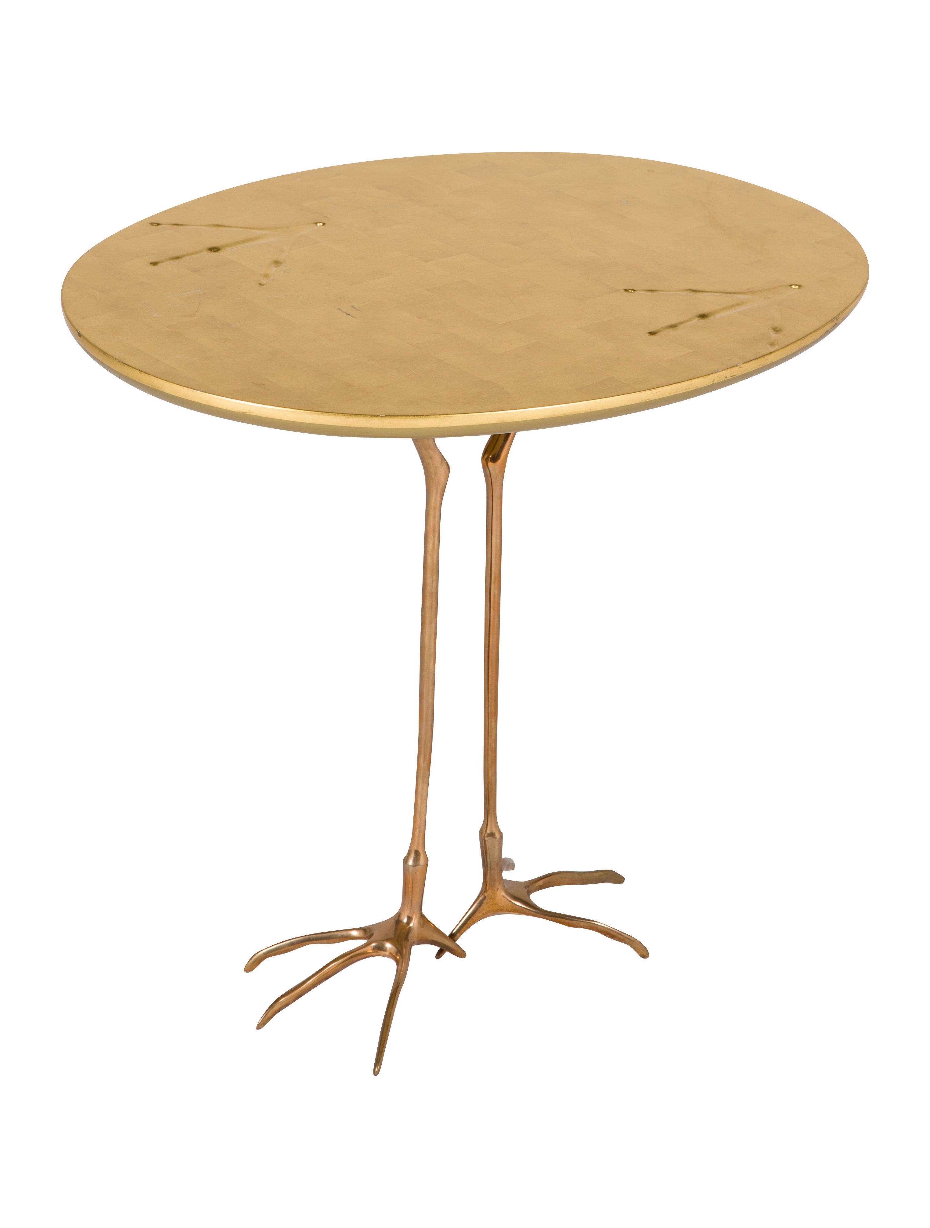Cassina Meret Oppenheim Traccia Table - Gold Tables, Furniture ...