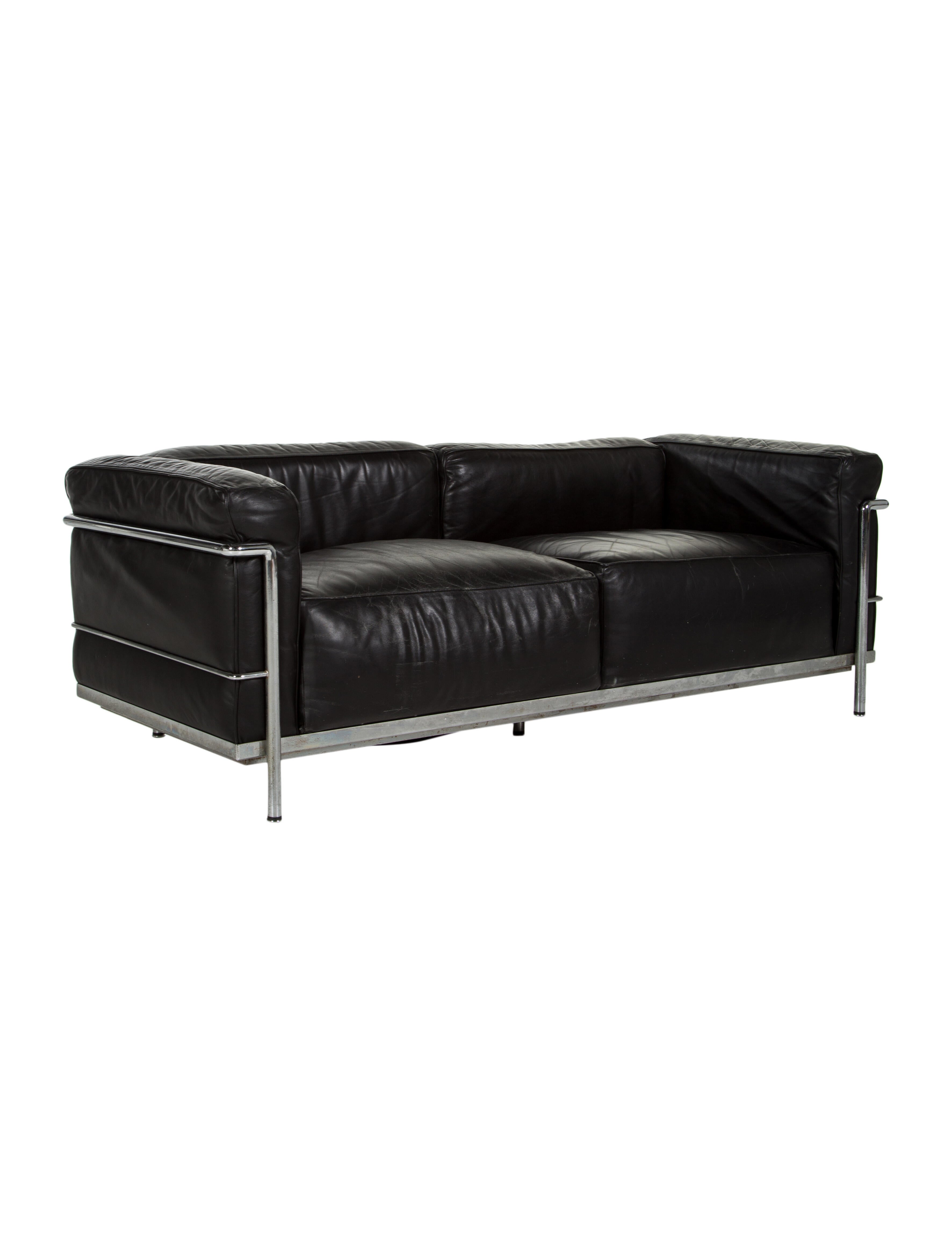 Cassina Vintage Le Corbusier LC3 Grand Modele Sofa - Black, 1 pieces ...