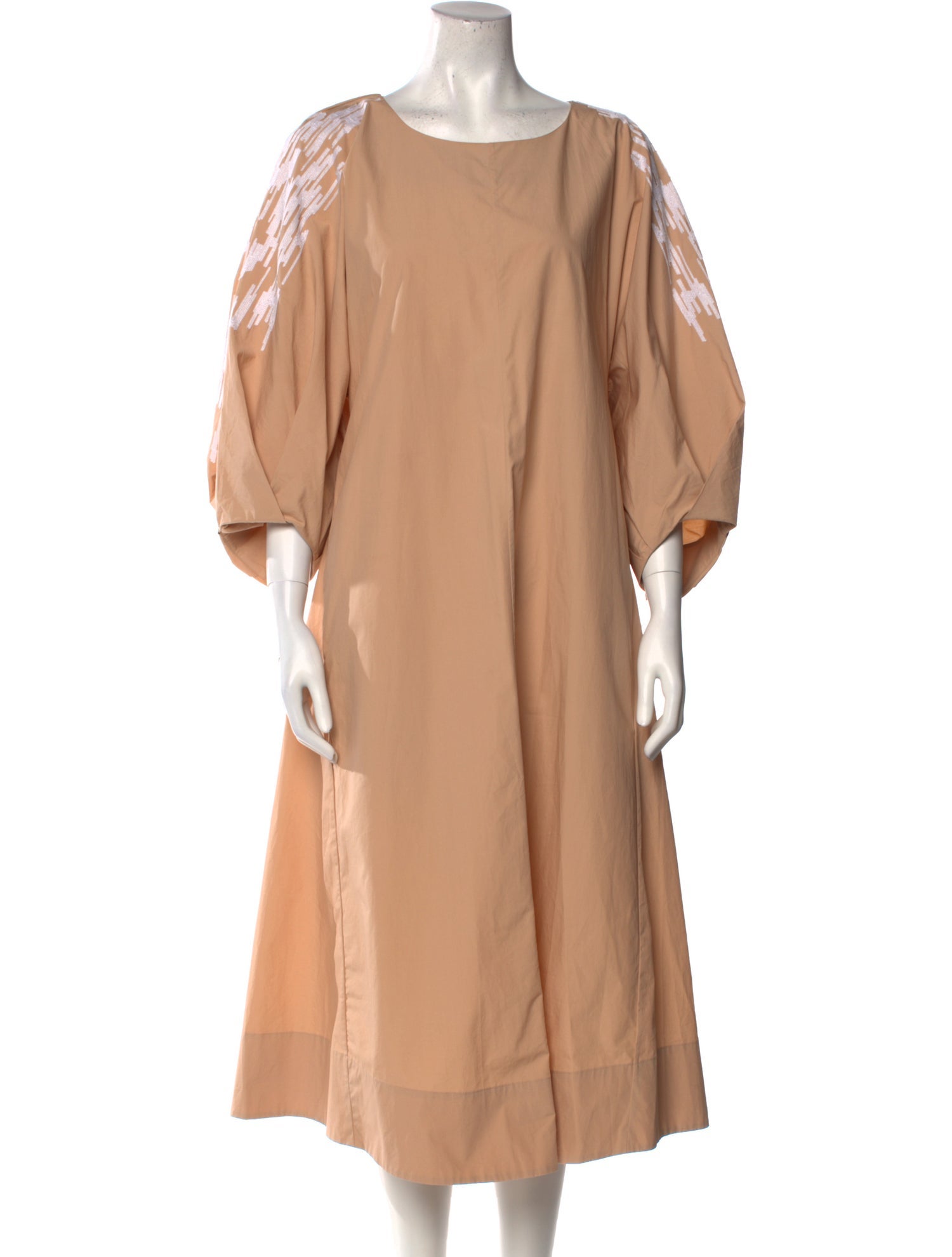 COS Bateau Neckline Midi Length Dress - Neutrals Dresses, Clothing - CSO21627 | The RealReal