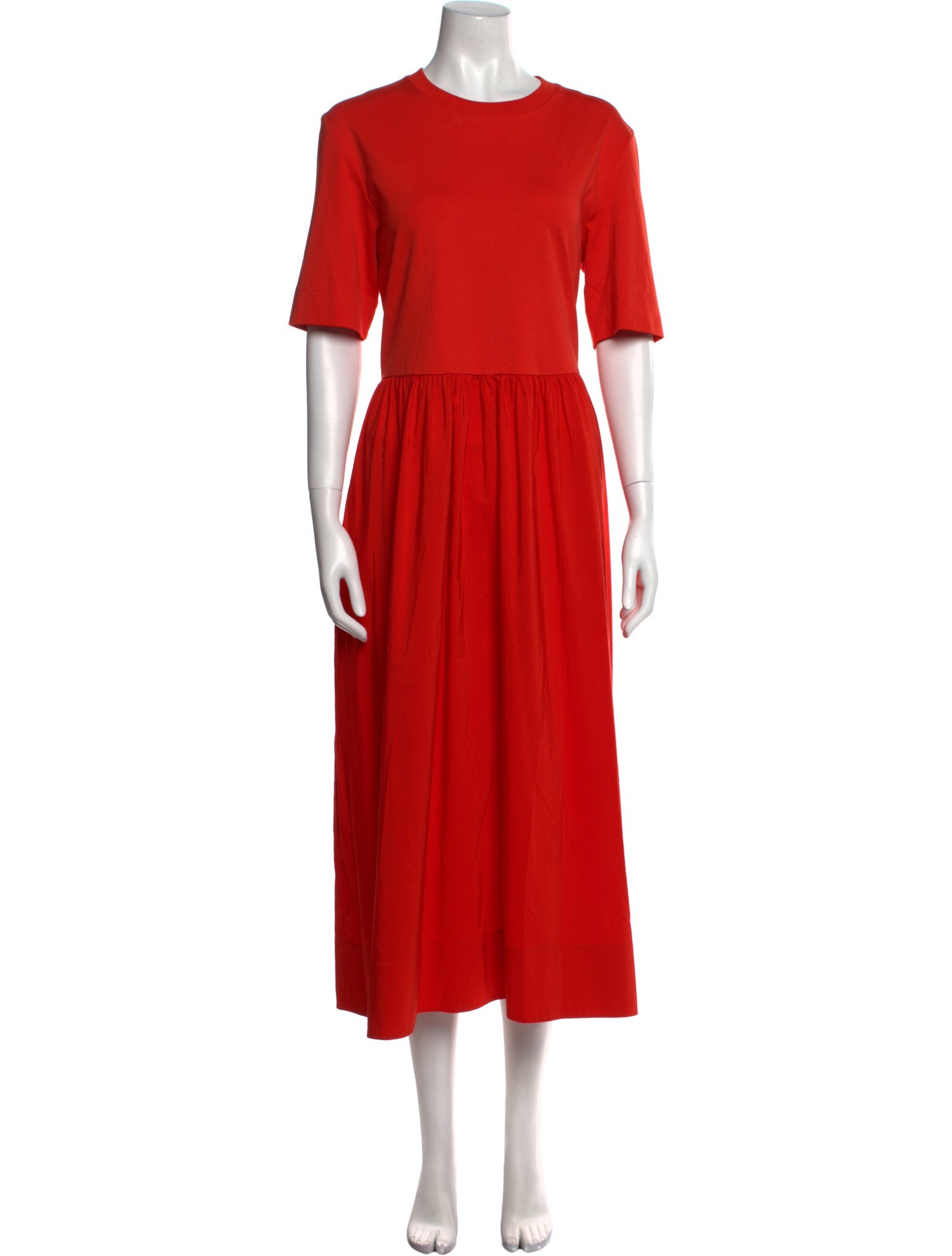 COS Crew Neck Long Dress - Orange Dresses, Clothing - CSO23895 | The RealReal