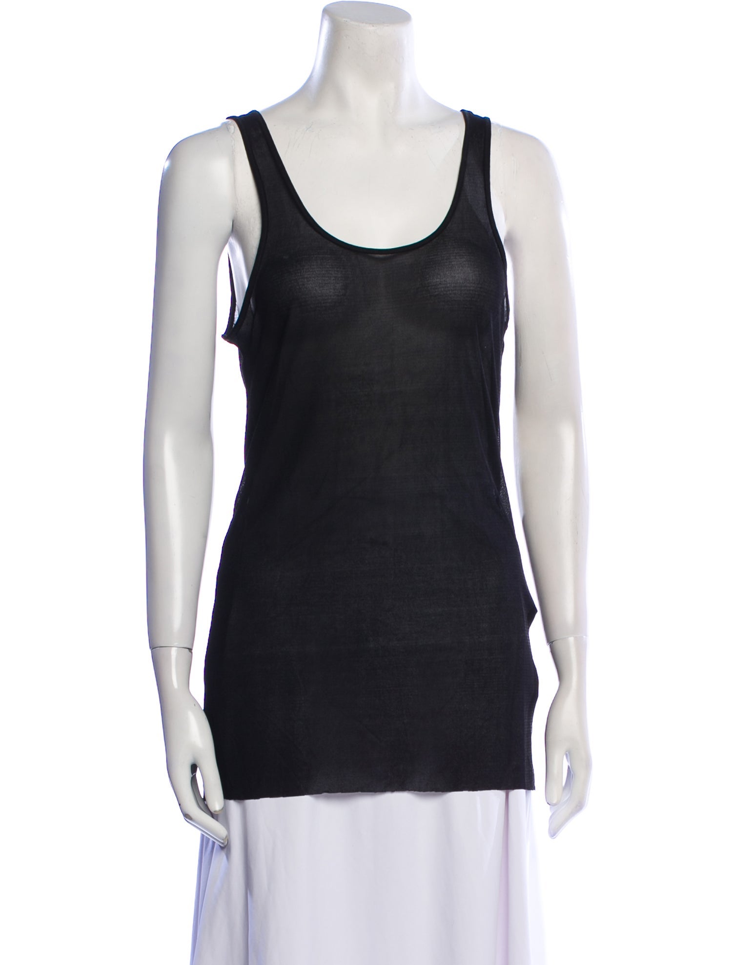 COS Silk Scoop Neck Top - Black Tops, Clothing - CSO23945 | The RealReal