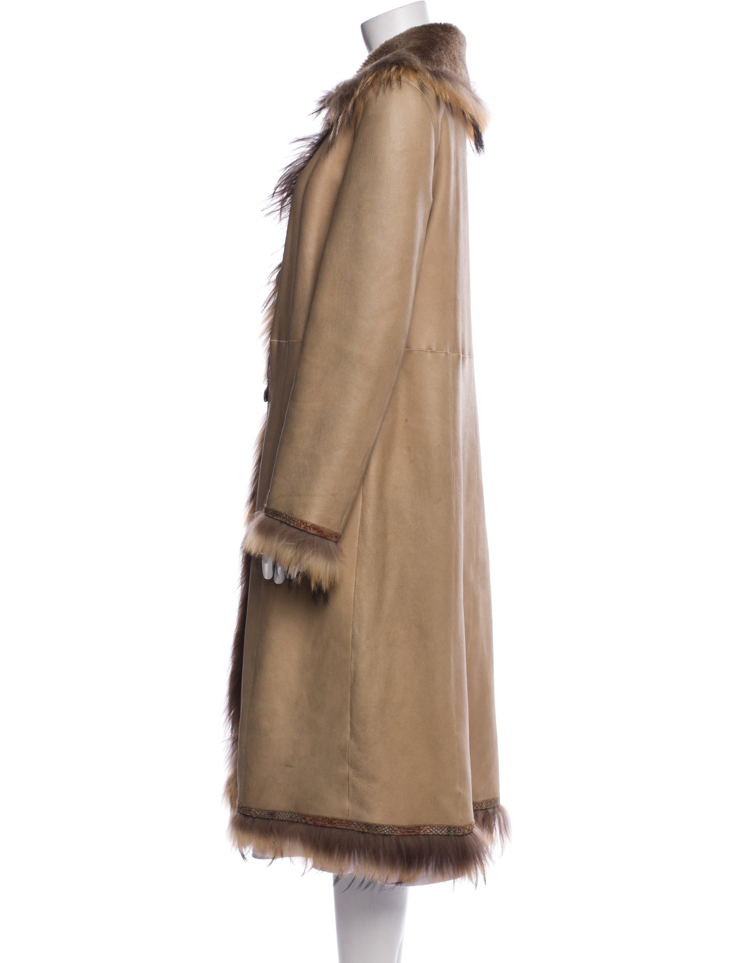Cassin Leather Fur Coat - Brown Coats, Clothing - CSS21369 | The RealReal