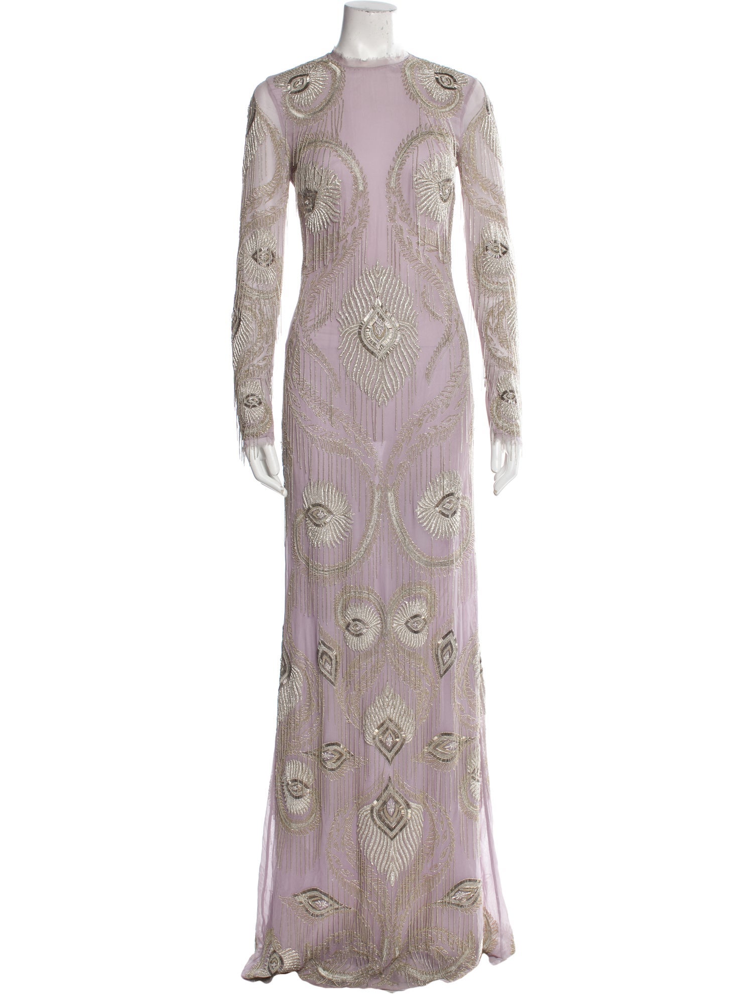 Cucculelli Shaheen Beaded Accent Long Dress - Purple Dresses, Clothing ...