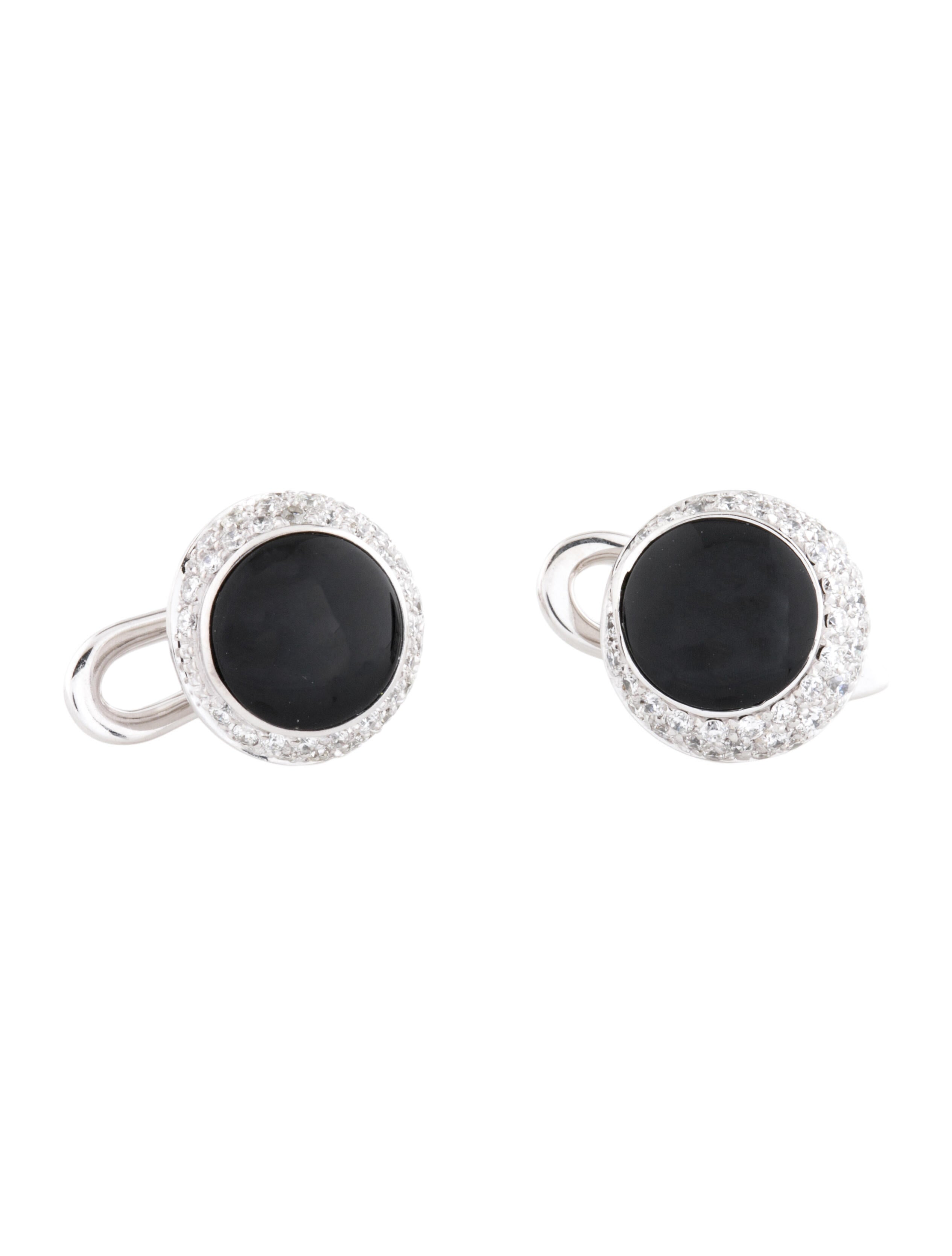 Cufflinks 18K Onyx & Diamond Cufflinks - Rhodium-Plated 18K White Gold - CUFFL24420 | The RealReal