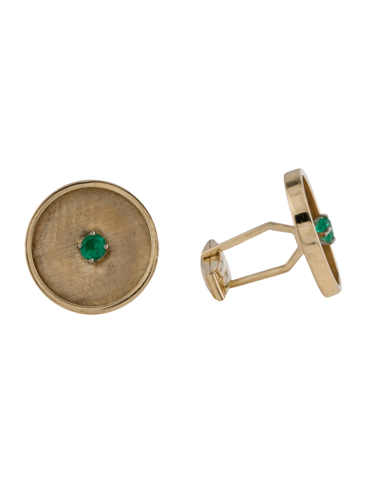 Cufflinks 14K Emerald Cufflinks - 14K Yellow Gold - CUFFL24965 | The ...