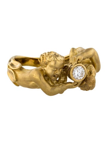 Carrera y Carrera 18K Diamond Cherub Ring - Rings - CYC20259 | The RealReal
