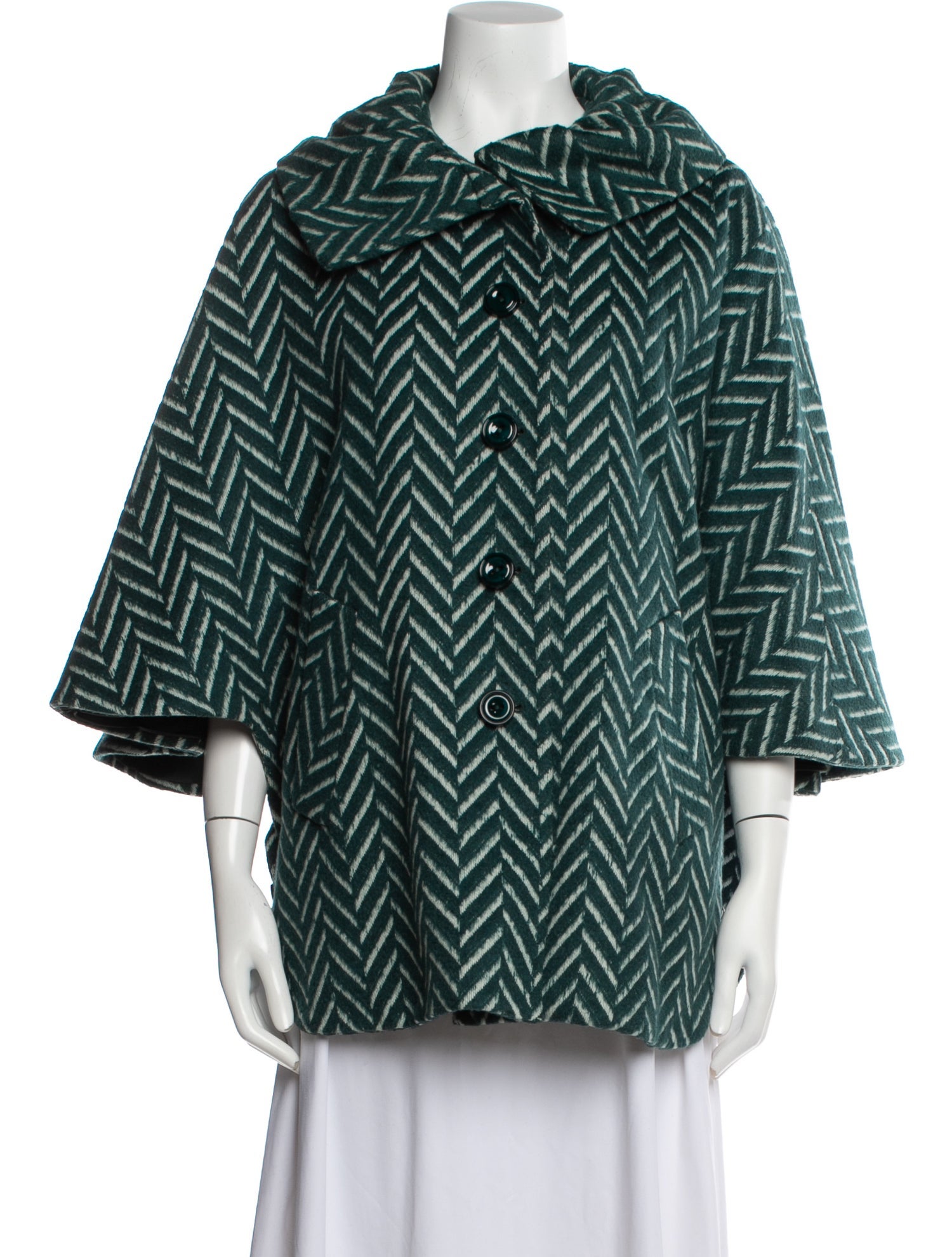 Cinzia Rocca Virgin Wool Printed Evening Jacket - Green Jackets ...