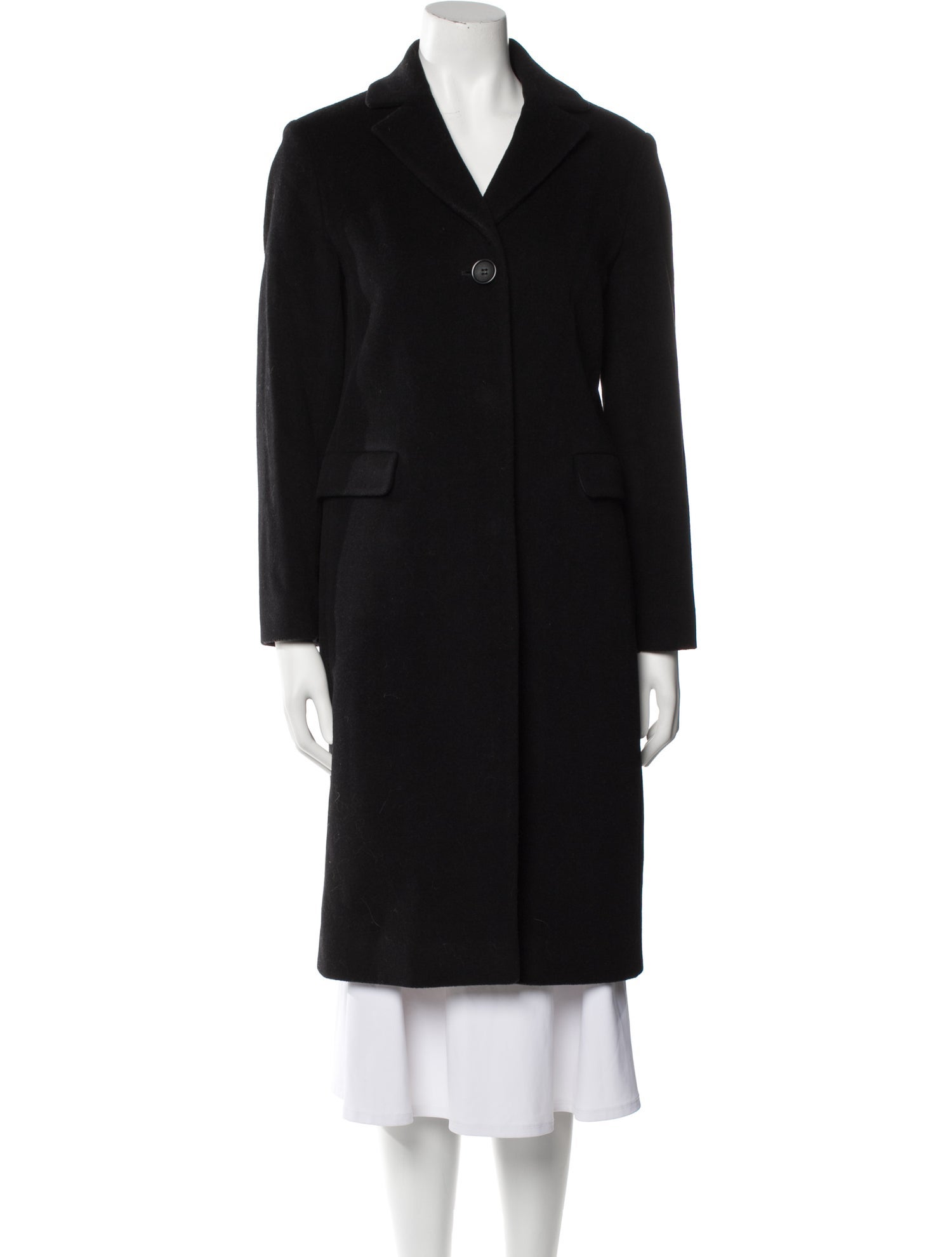 Cinzia Rocca Wool Peacoat - Black Coats, Clothing - CZR23869 | The RealReal