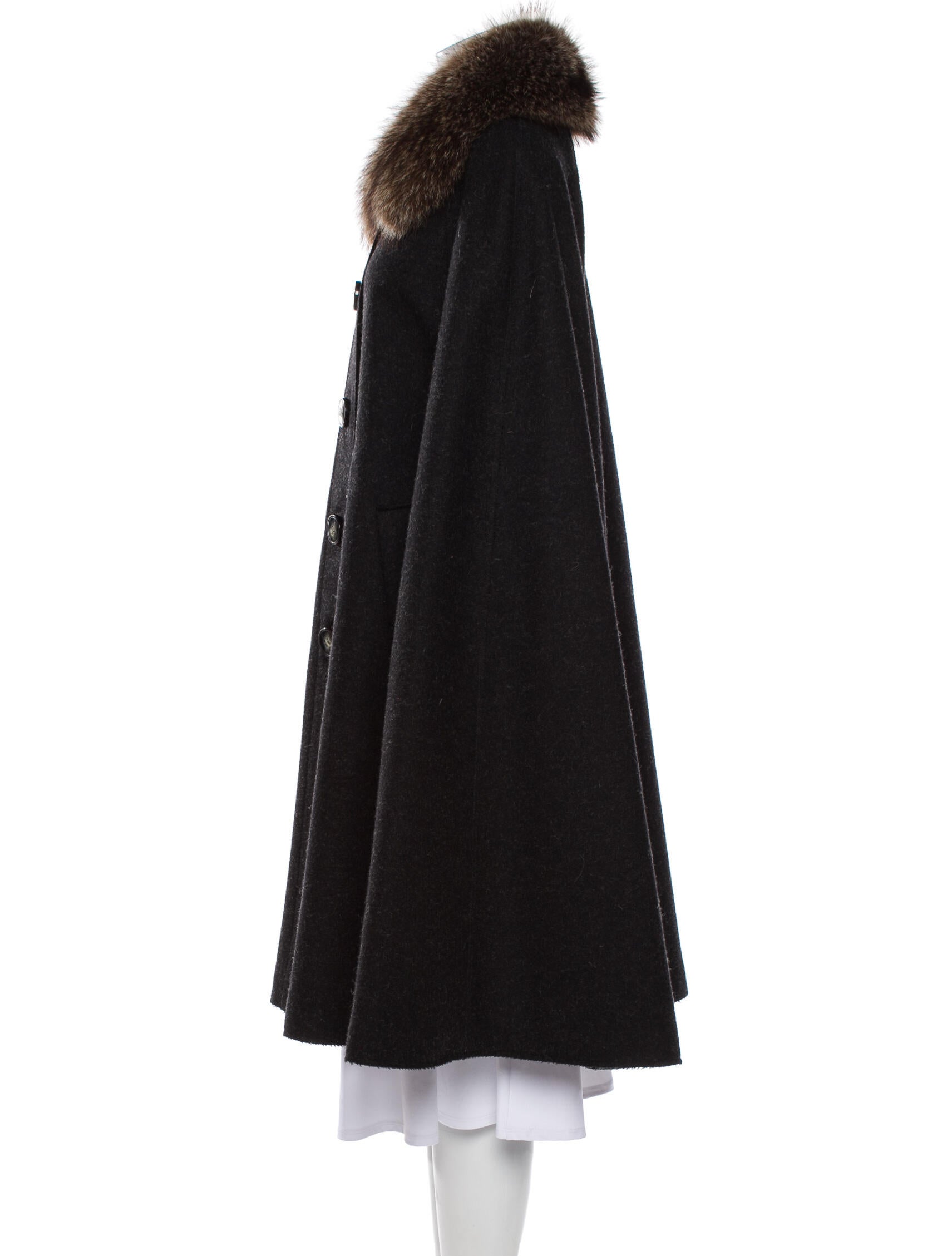 Dolce & Gabbana Virgin Wool Cape - Grey Coats, Clothing - DAG226506 ...