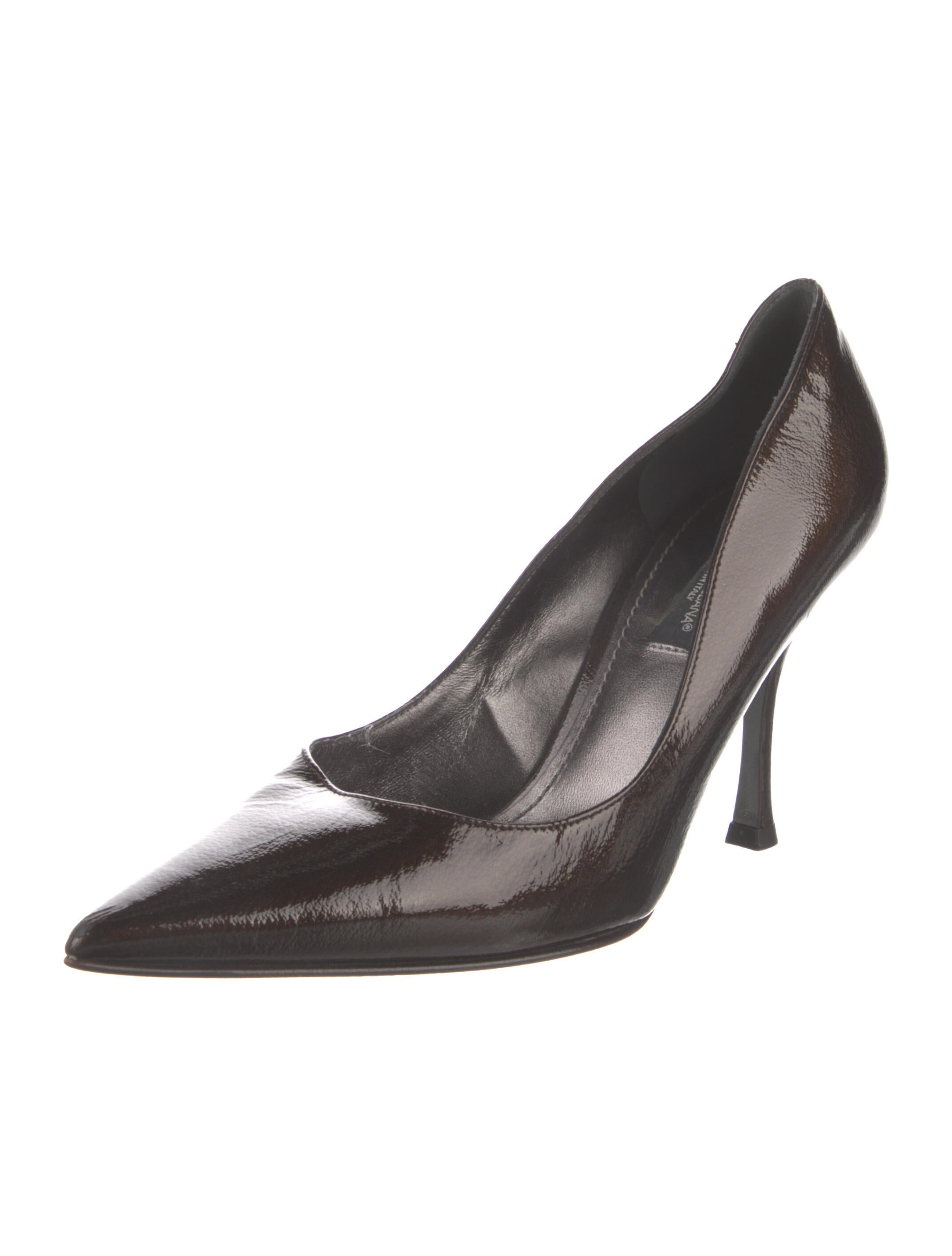Dolce & Gabbana Pointed-Toe Slingback Pumps - Brown Pumps, Shoes ...