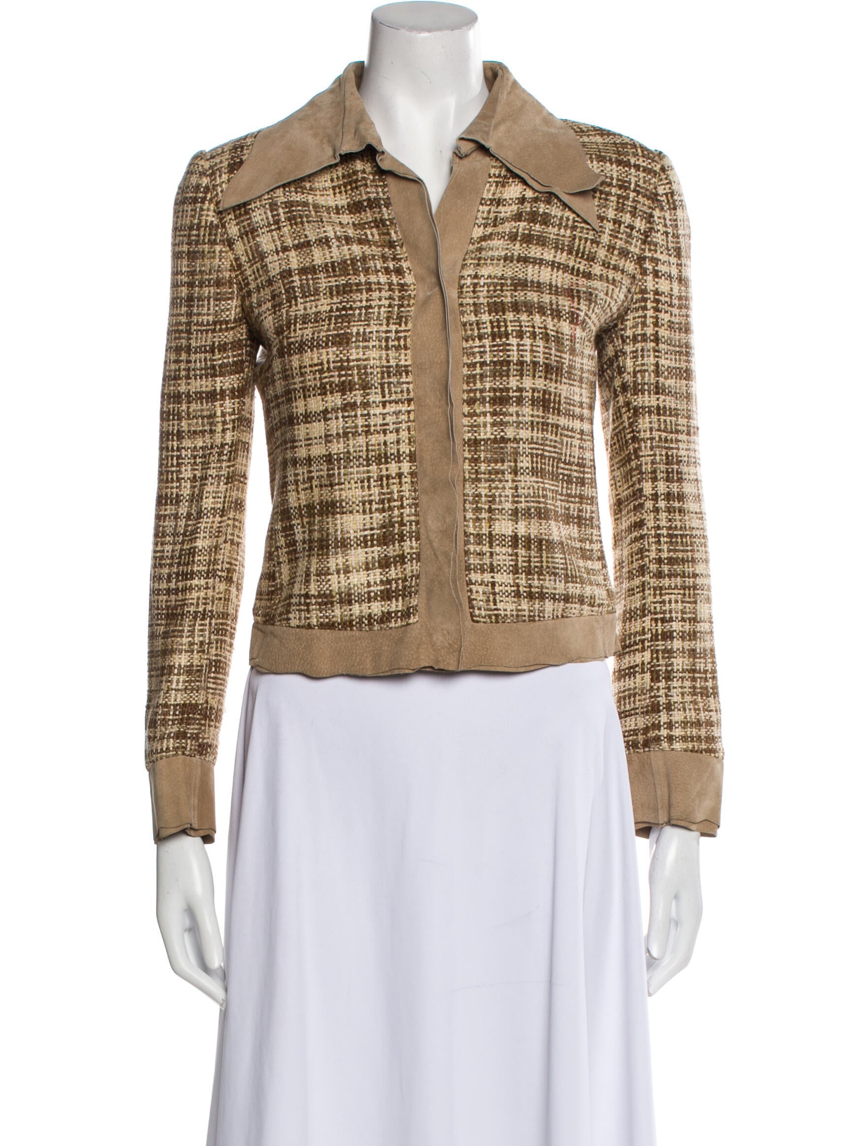 Dolce & Gabbana Silk Tweed Pattern Blazer - Neutrals Jackets, Clothing ...