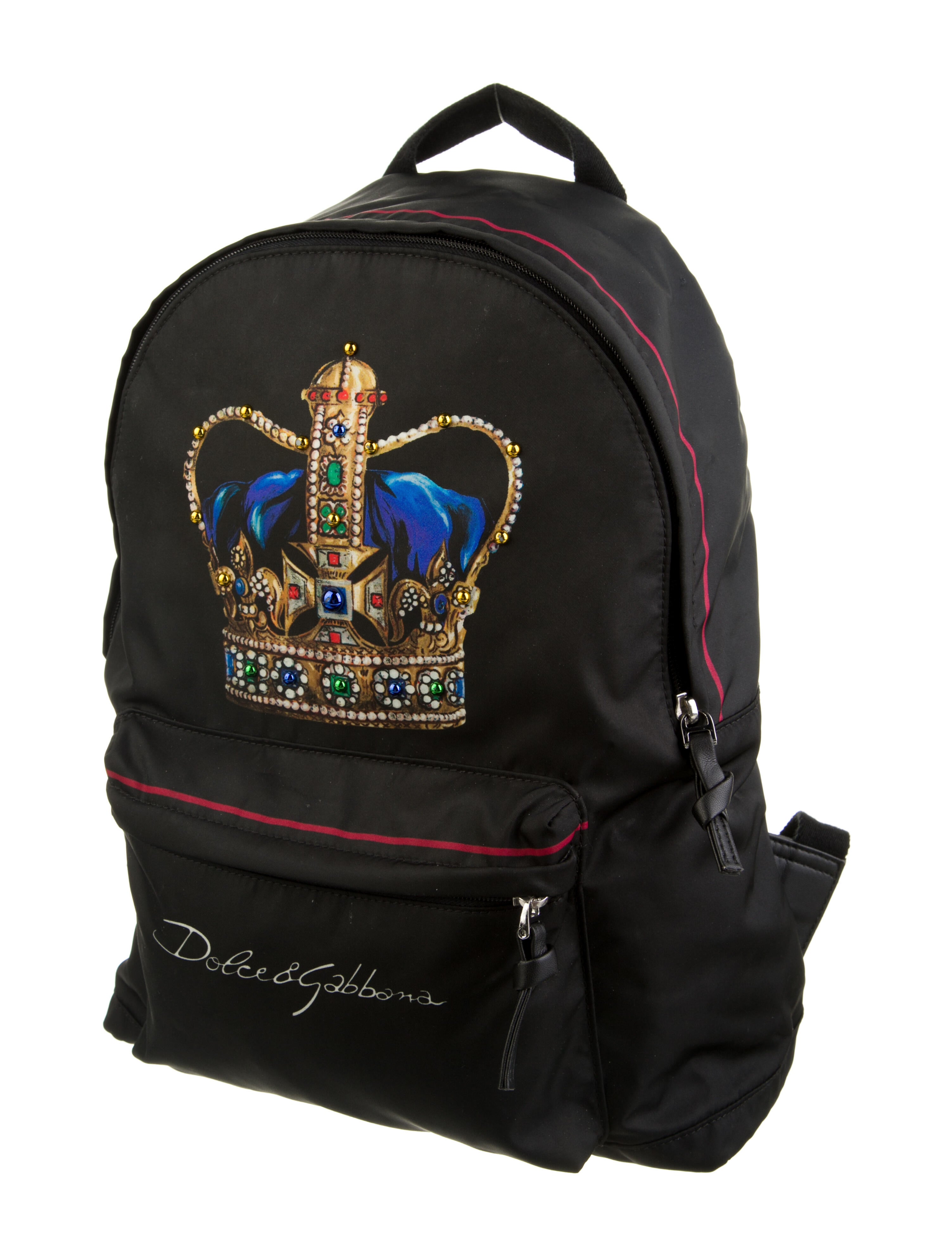 Dolce & Gabbana Nylon Crown Backpack - Black Backpacks, Handbags ...