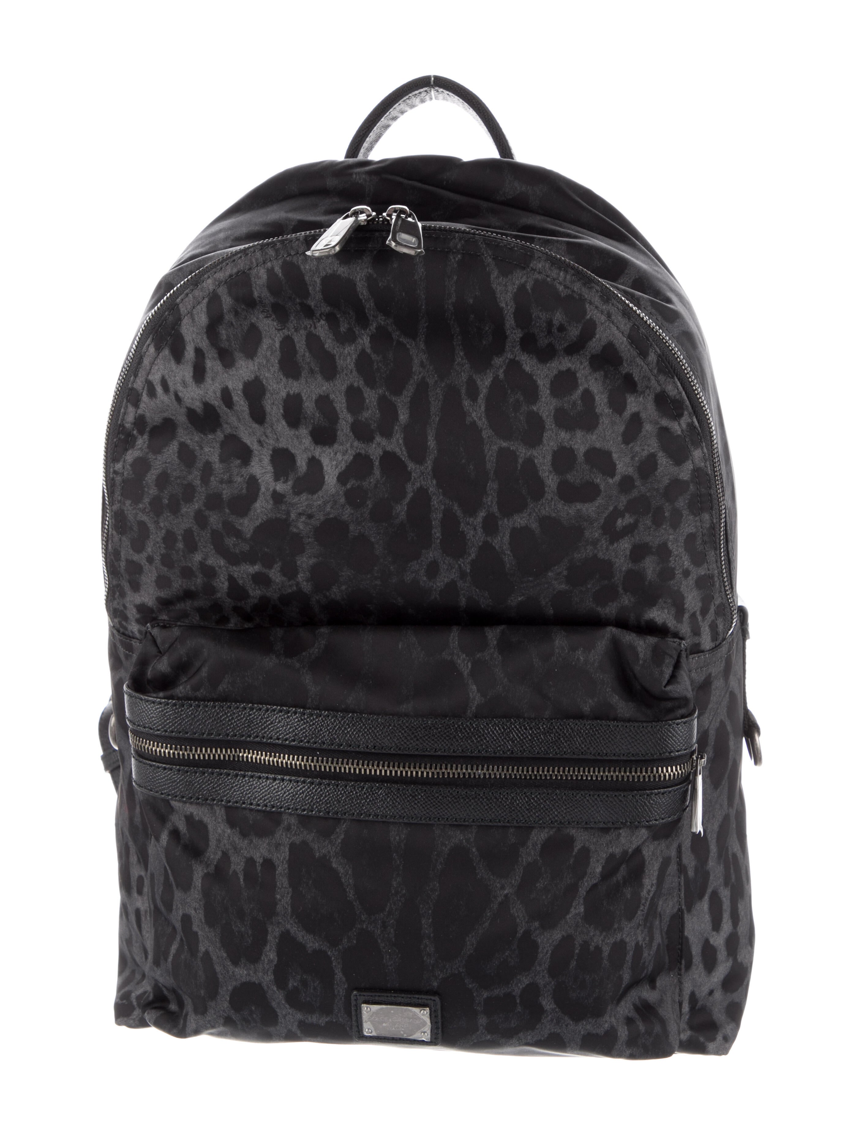 Dolce & Gabbana Nylon Cheetah Print Backpack - Black Backpacks ...