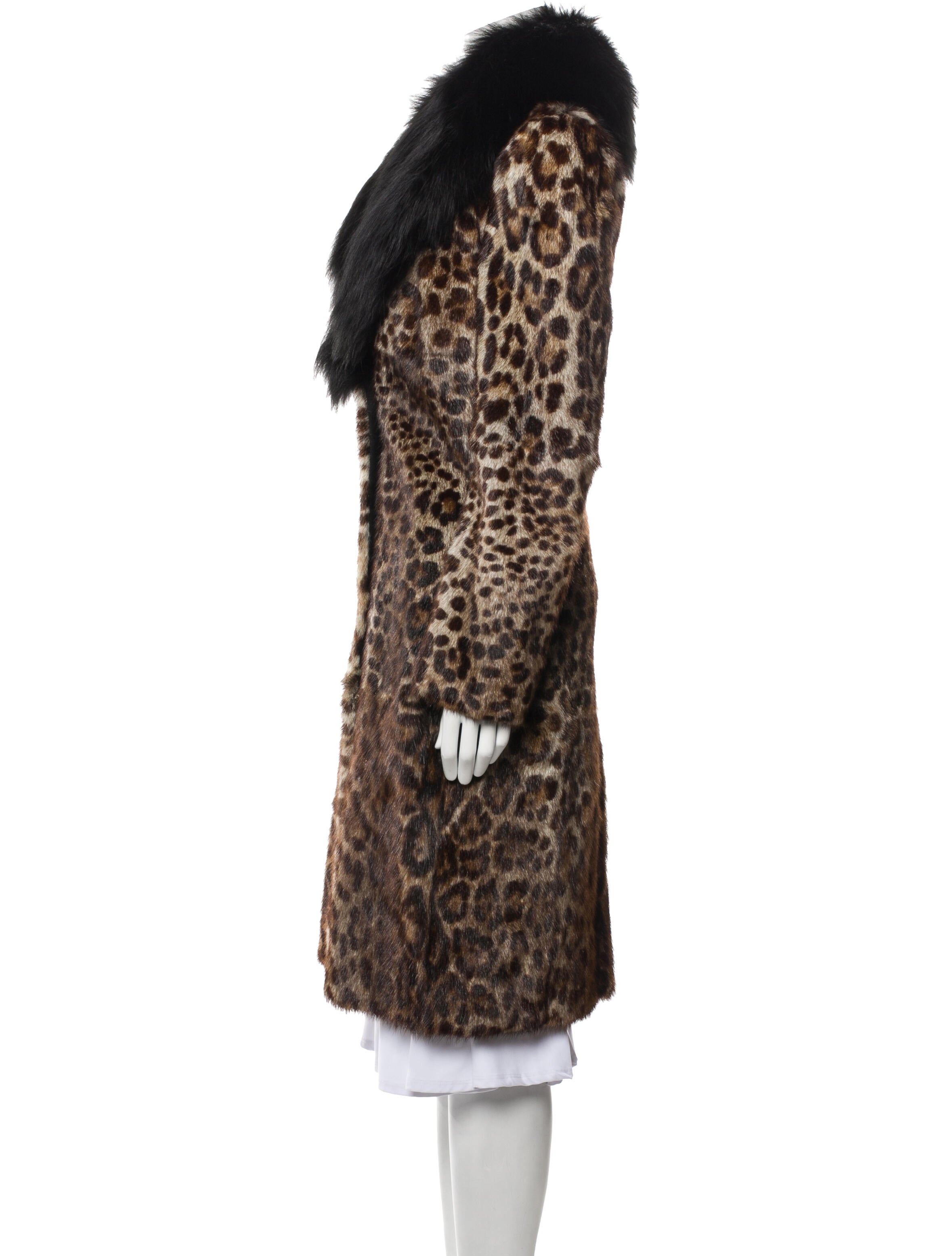 Alaïa Calf Leather Animal Print Faux Fur Coat - Neutrals Coats, Clothing - AL279057 | The RealReal