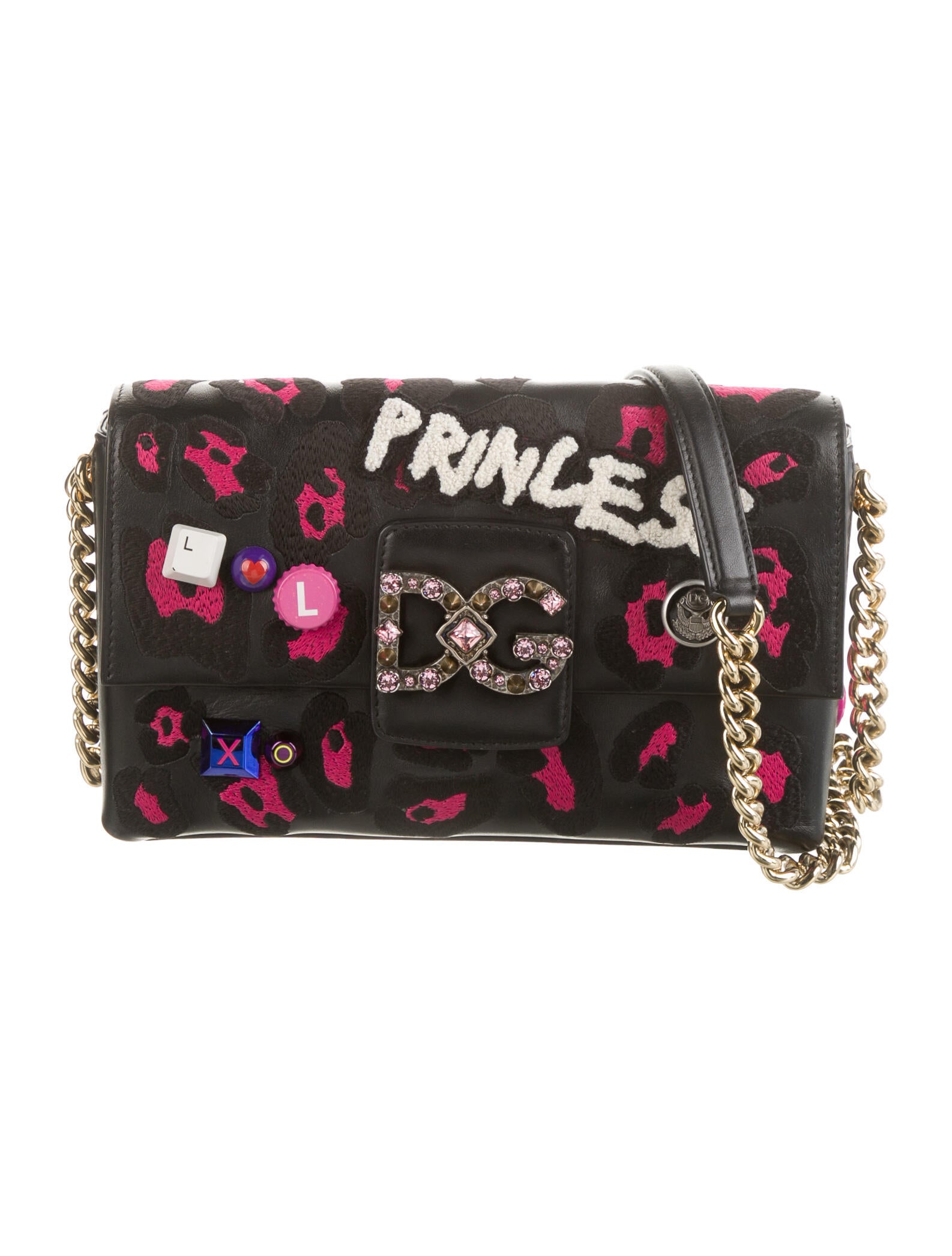 Dolce & Gabbana Leather Princess Crossbody Bag - Black Crossbody Bags ...