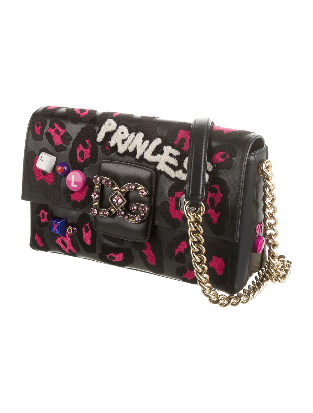 Dolce & Gabbana Leather Princess Crossbody Bag - Black Crossbody Bags ...