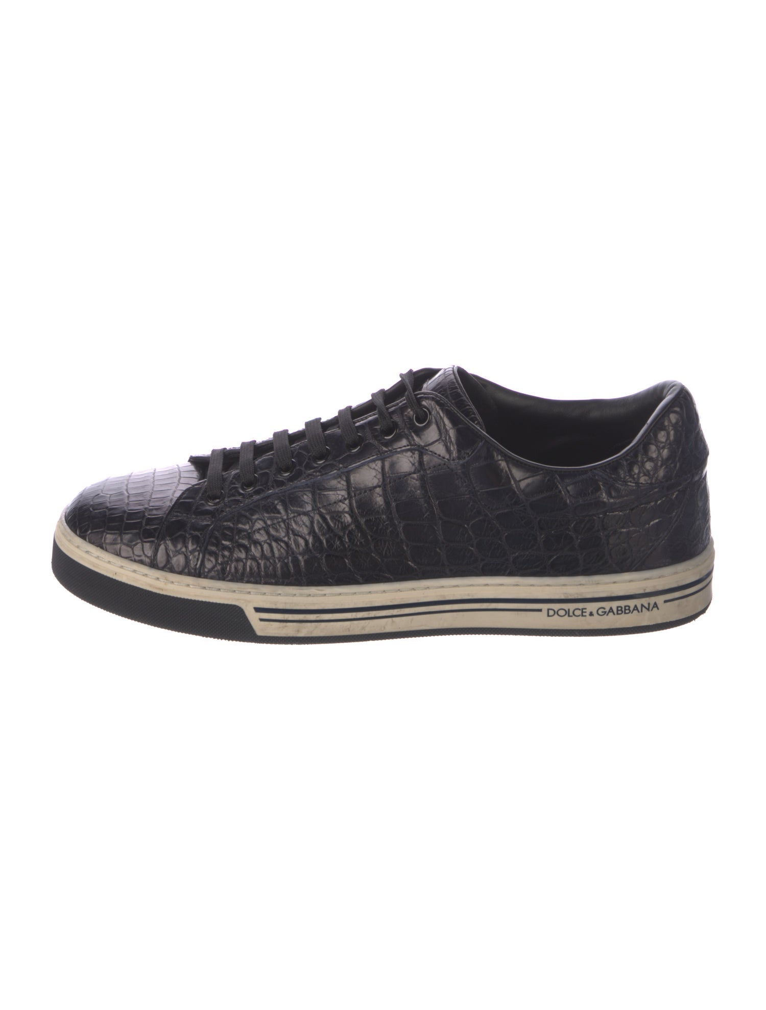 Dolce & Gabbana Crocodile Sneakers - Blue Sneakers, Shoes - DAG400992 ...