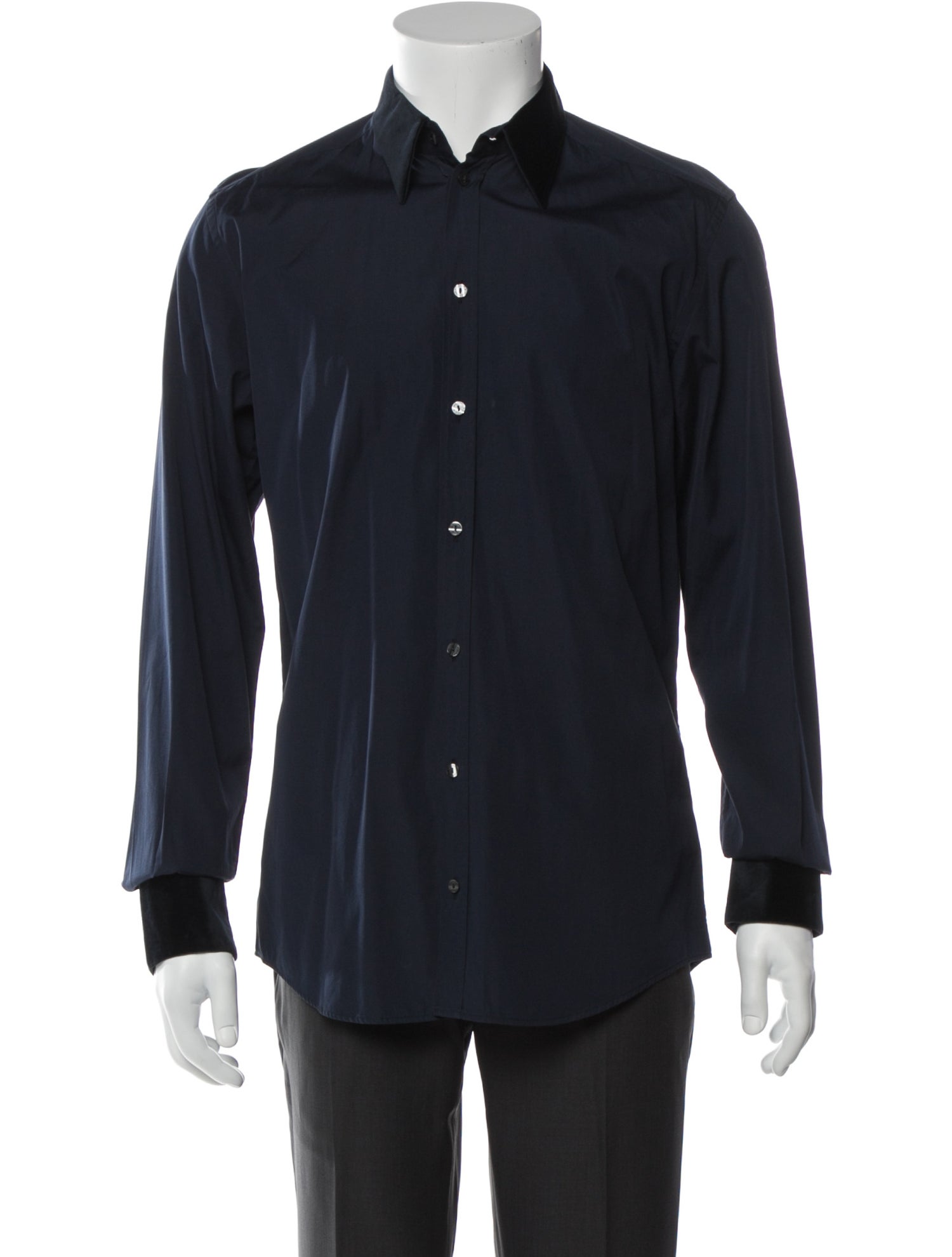 Givenchy Long Sleeve Dress Shirt - Black Dress Shirts, Clothing ...