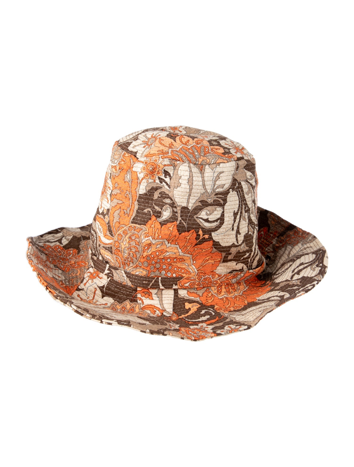 Dolce & Gabbana Floral Canvas Bucket Hat - Brown Hats, Accessories ...