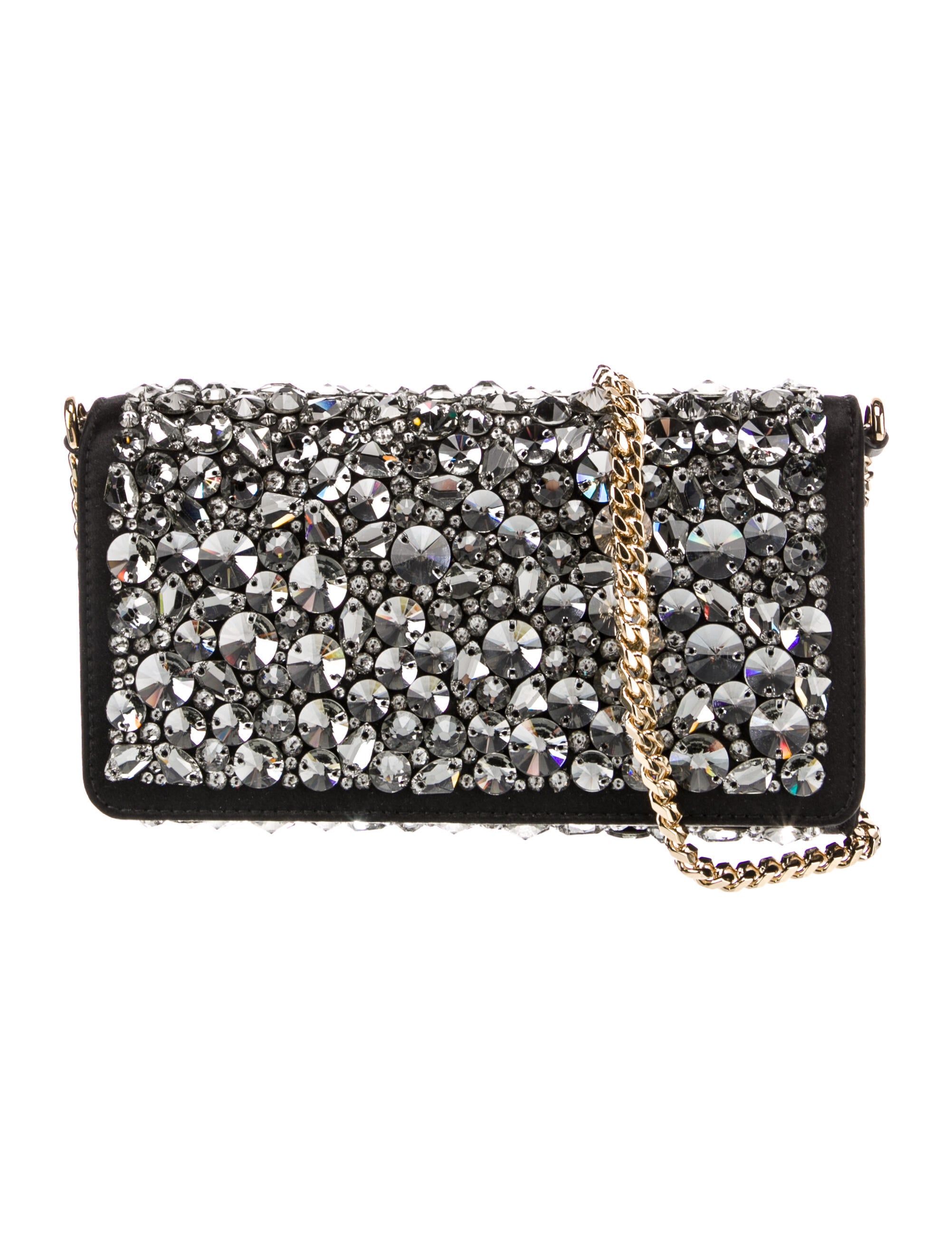 Dolce & Gabbana Crystal Embellished Shoulder Bag - Yellow Shoulder Bags ...