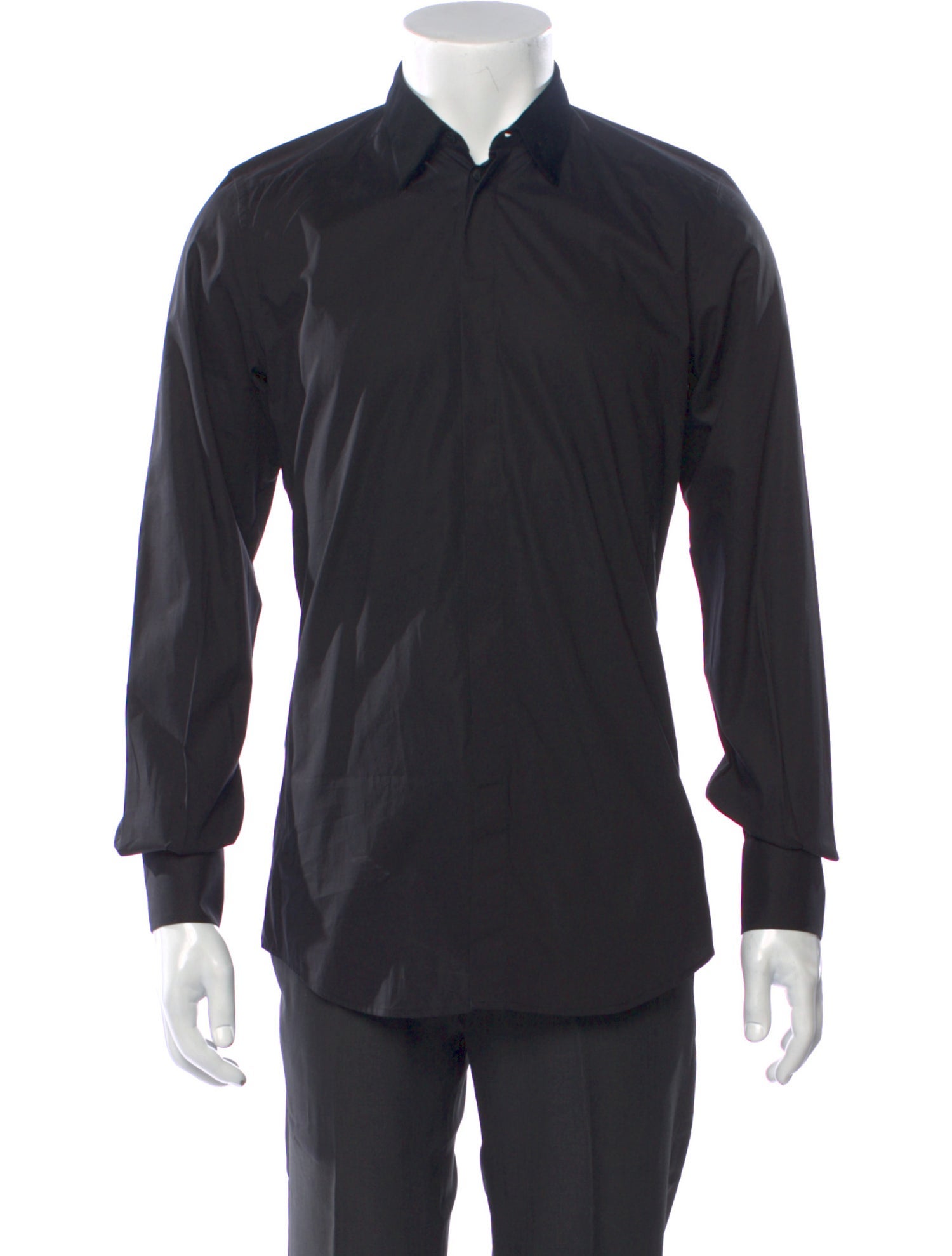 Dolce & Gabbana Long Sleeve Dress Shirt - Black Dress Shirts, Clothing ...